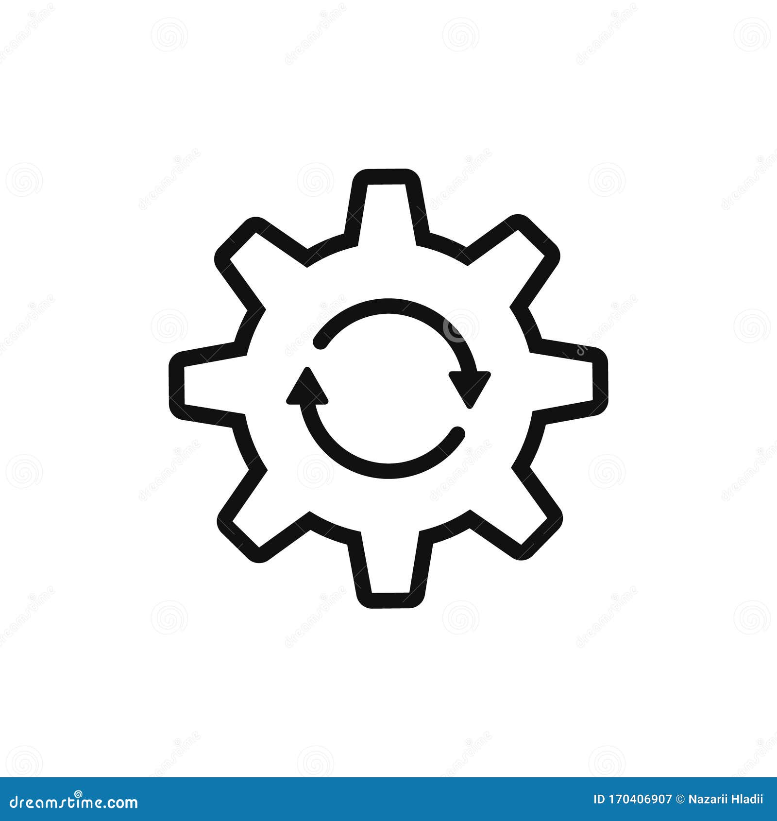 Vector Illstration of Simple Update Icon. Line Style Design. Isolated ...