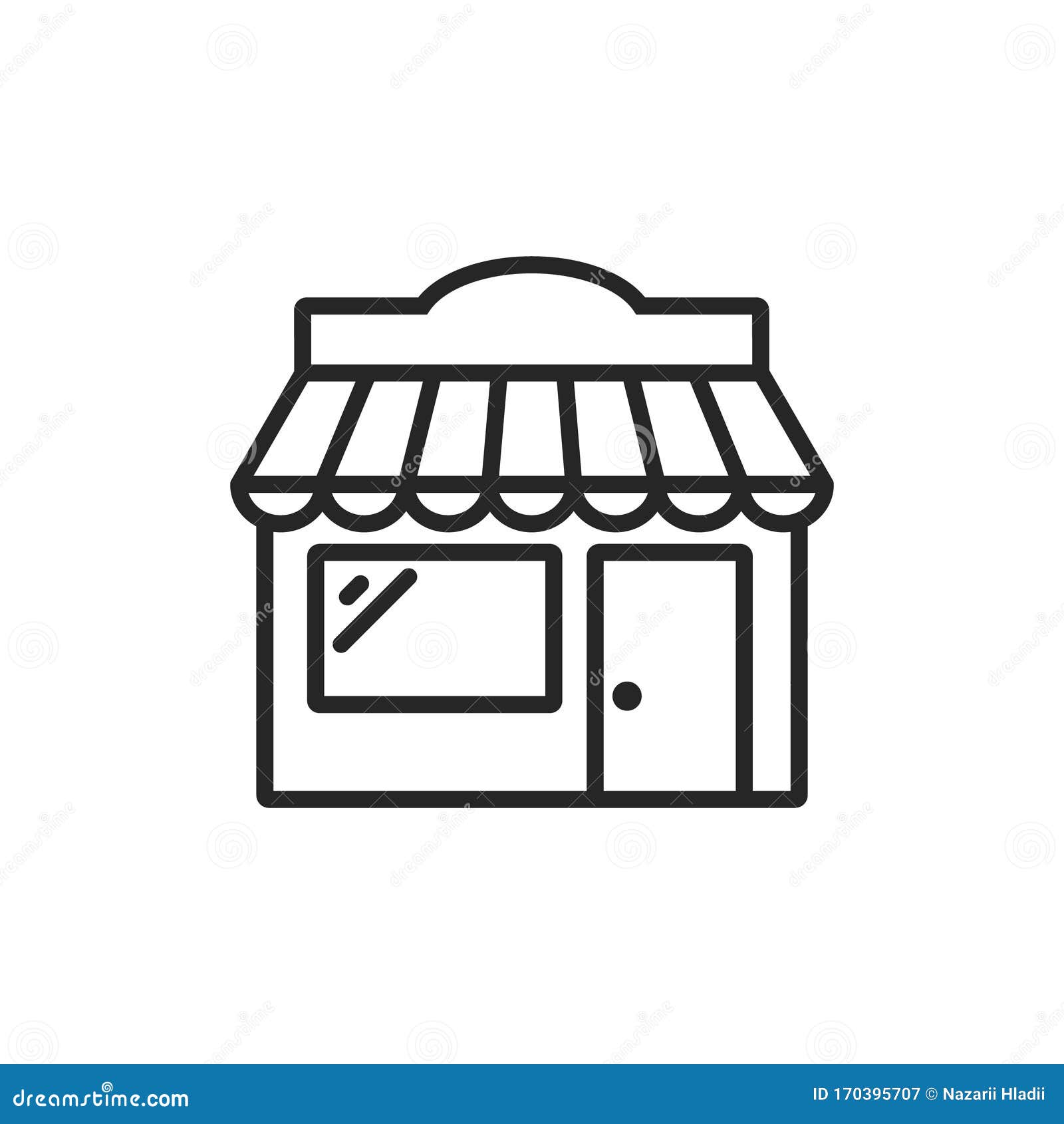 Vector Illstration of Store Icon. Line Style. Isolated. Stock Vector ...