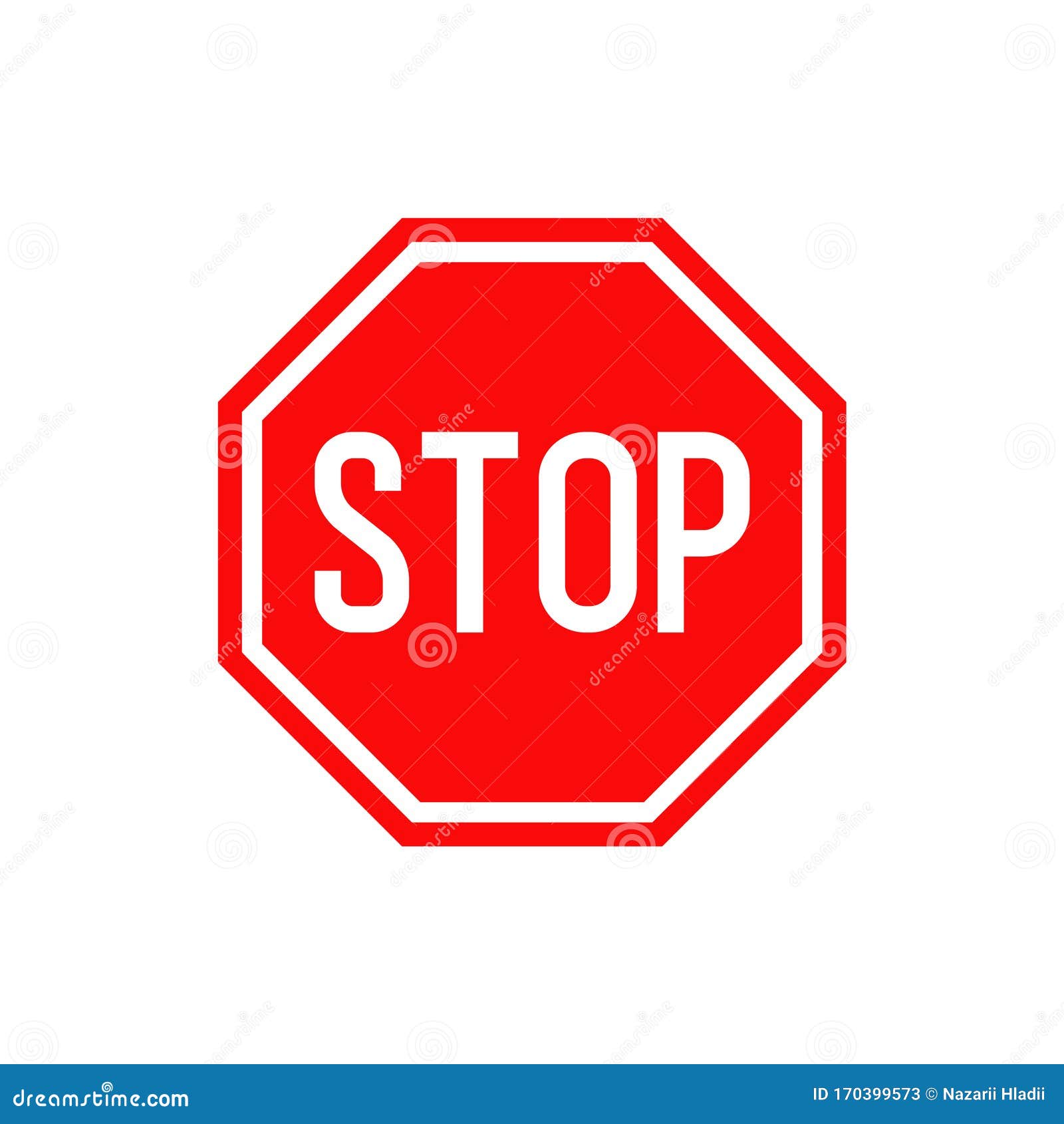 Vector Illstration of Stp Sign. Flat Design. Isolated. Stock Vector ...