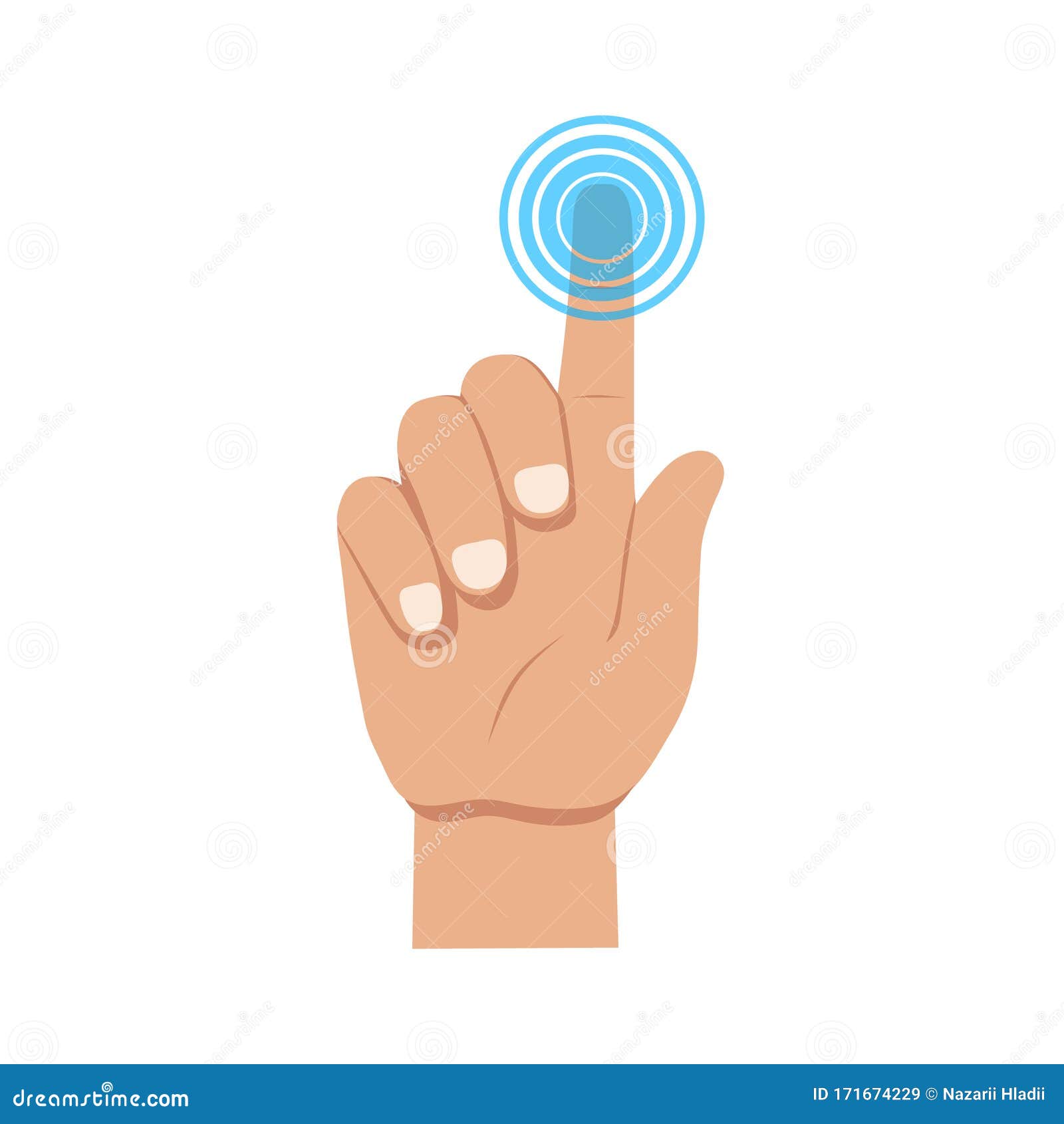 Vector Illstration of Touch Icon. Flat Design. Isolated. Stock Vector ...