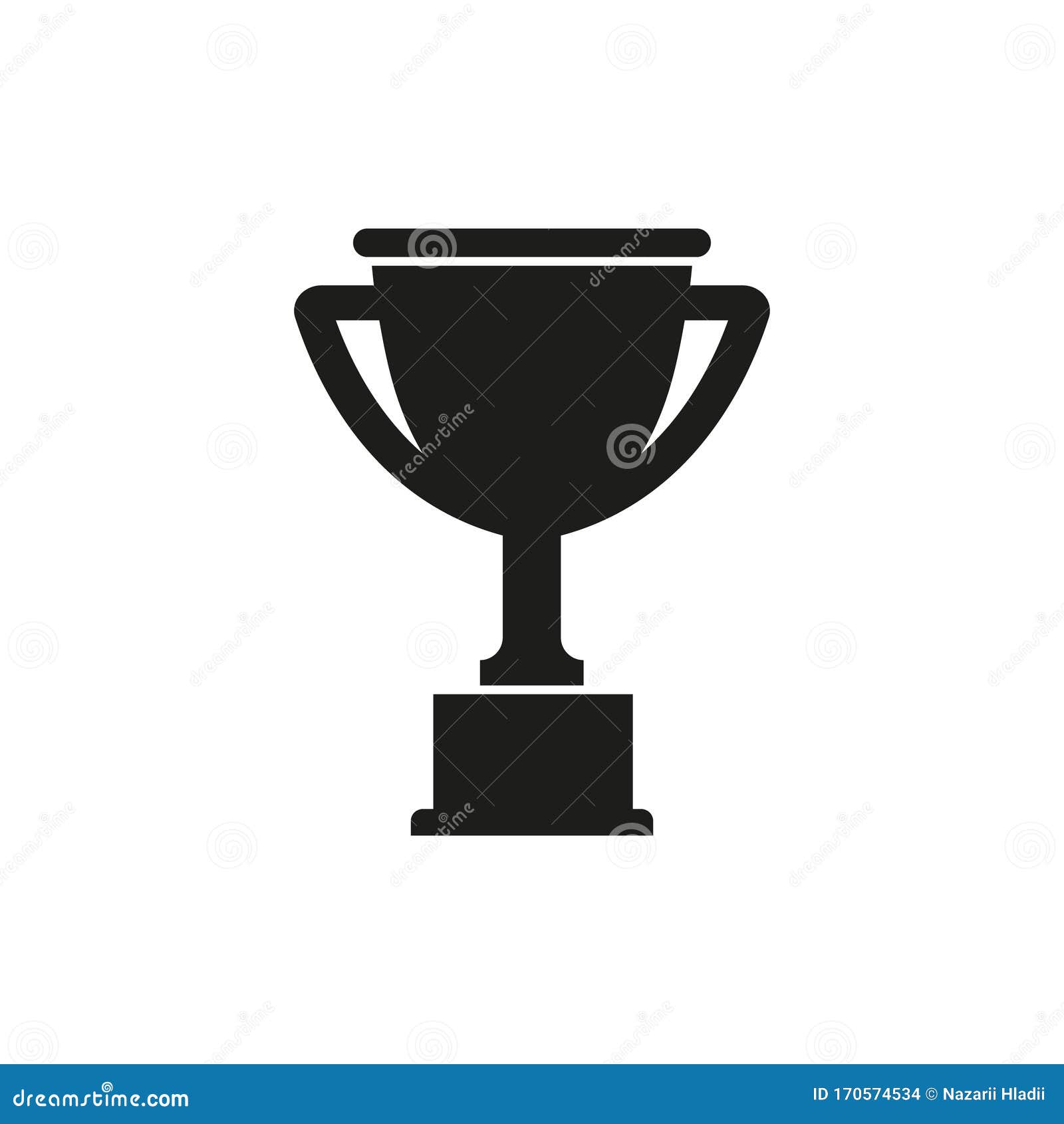 Vector Illstration of Winner Cup Icon. Flat Design. Isolated. Stock ...