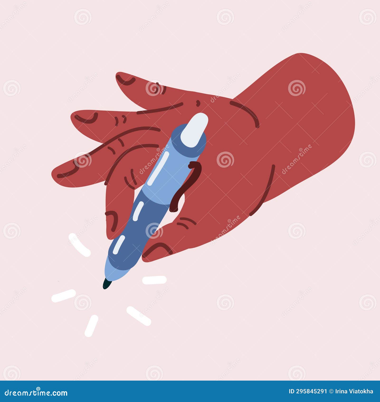 Vector Illuatration of Hand Writing with Pen Stock Vector ...