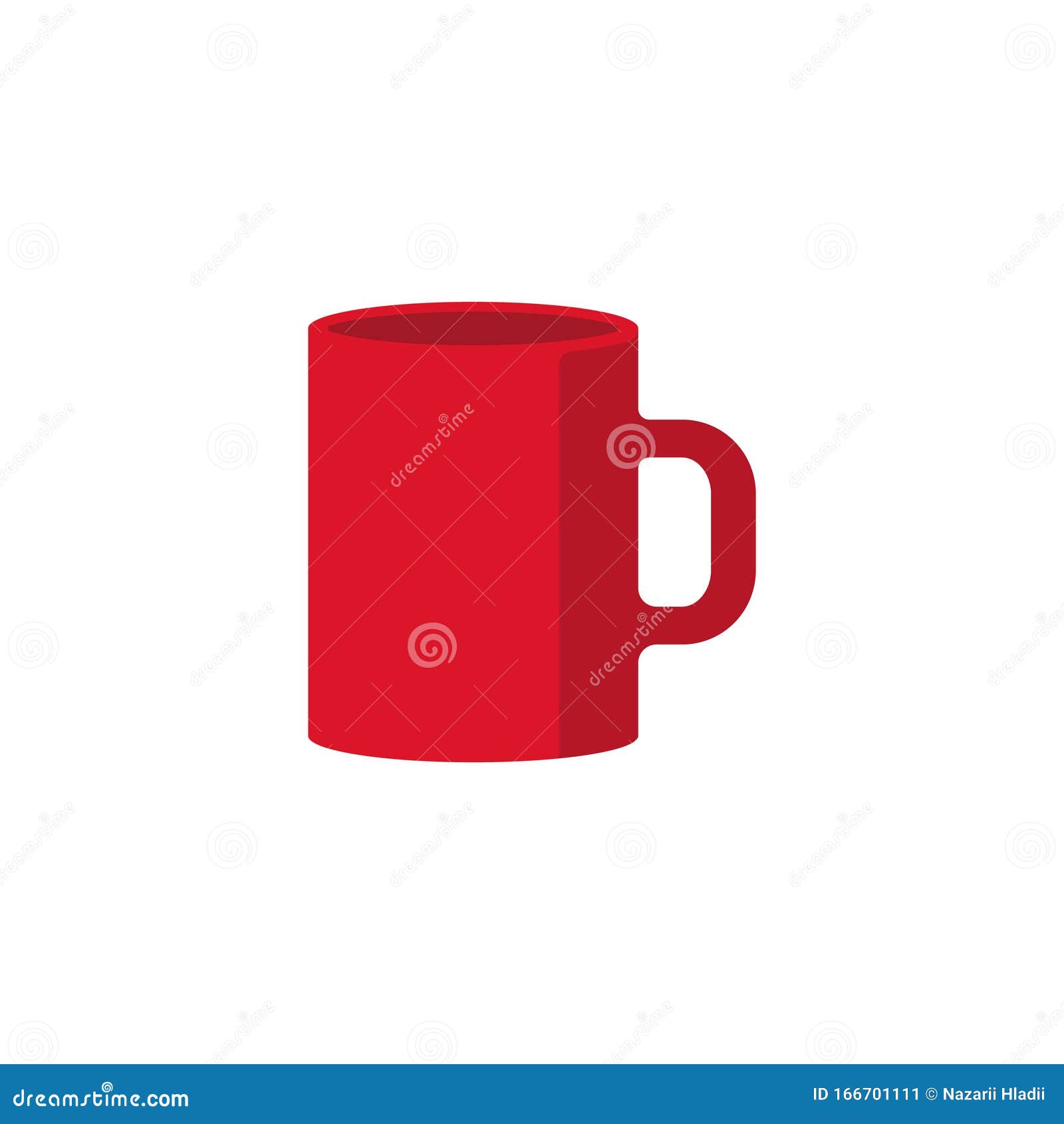 Vector Illustation of Red Cup. Flat Design. Isolated. Stock Vector ...