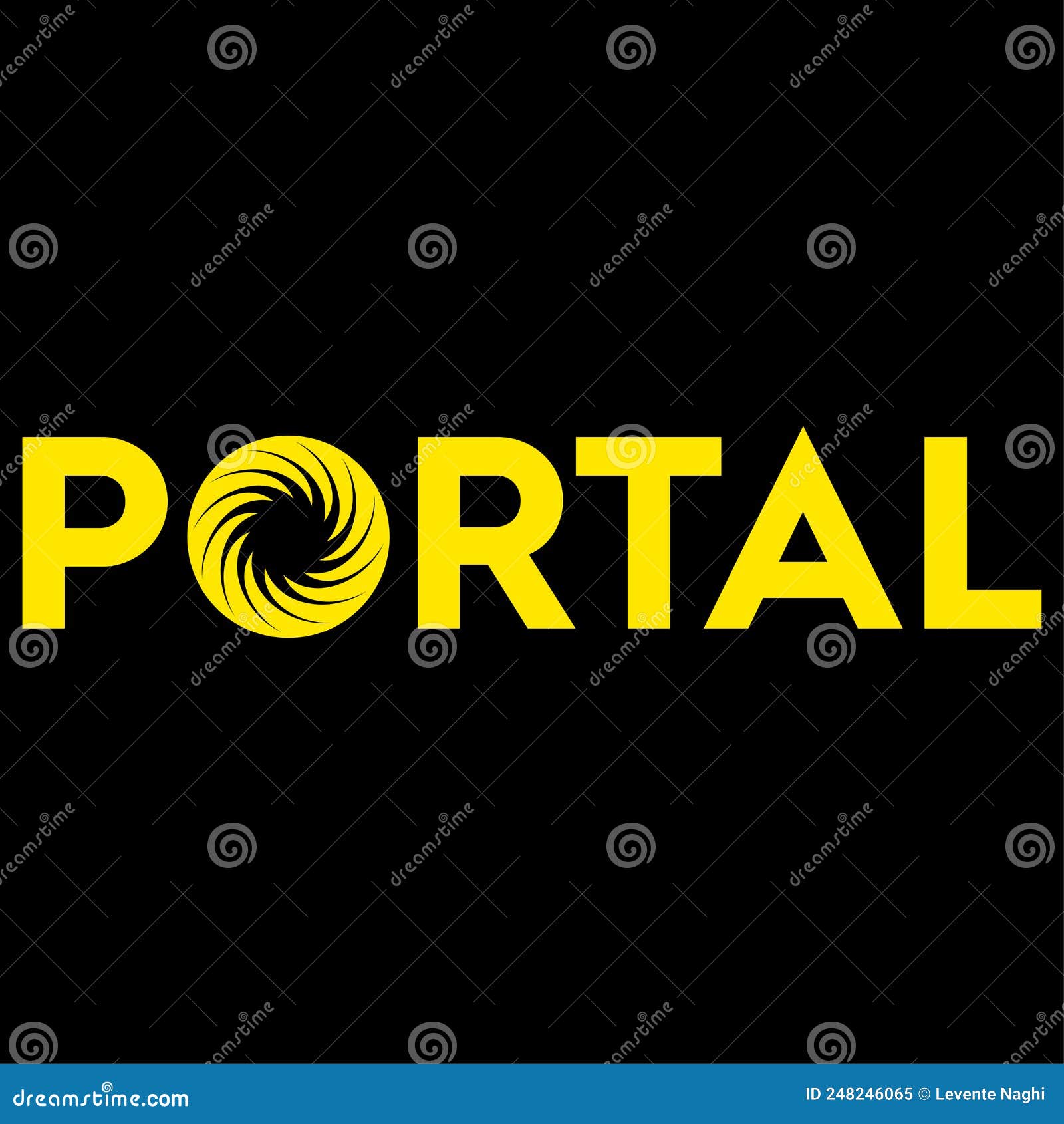 Vector Illustrastion of a Graphical Concept of a Portal Stock Vector ...