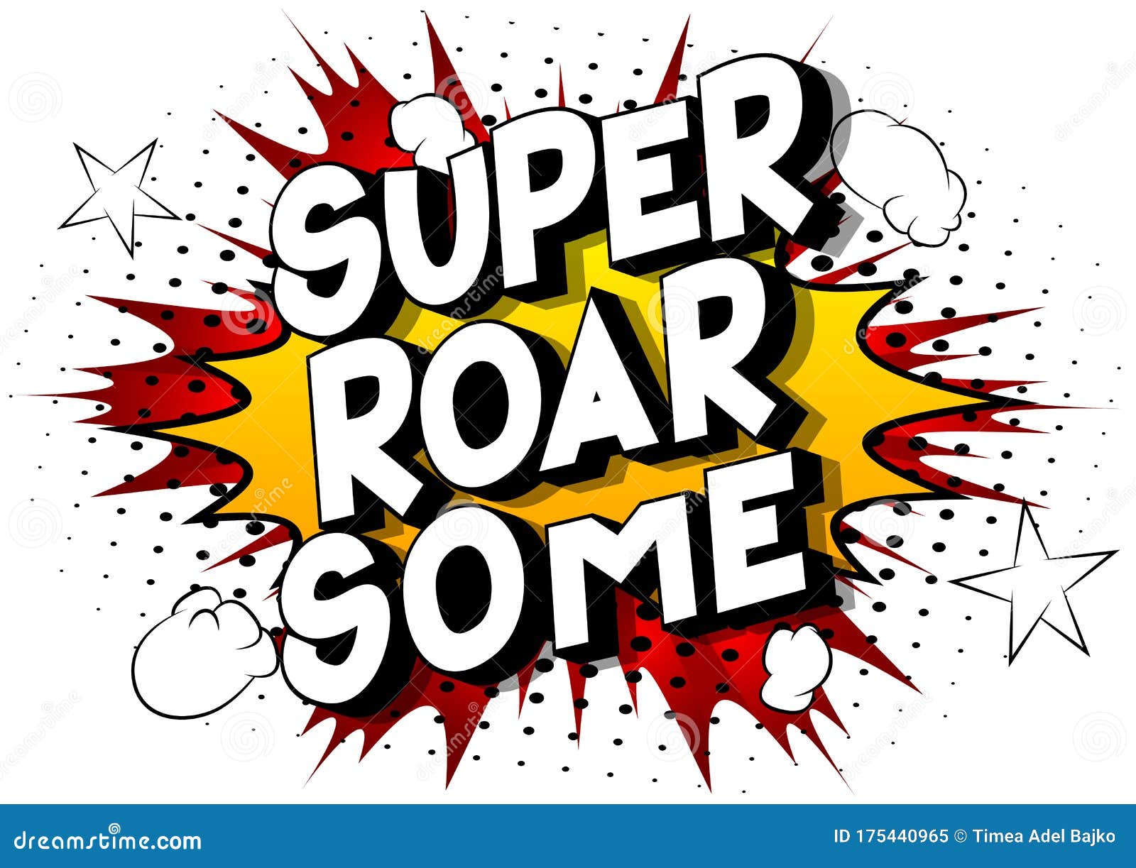 Vector Illustrated Comic Book Style Super Roar Some Text Stock Vector ...