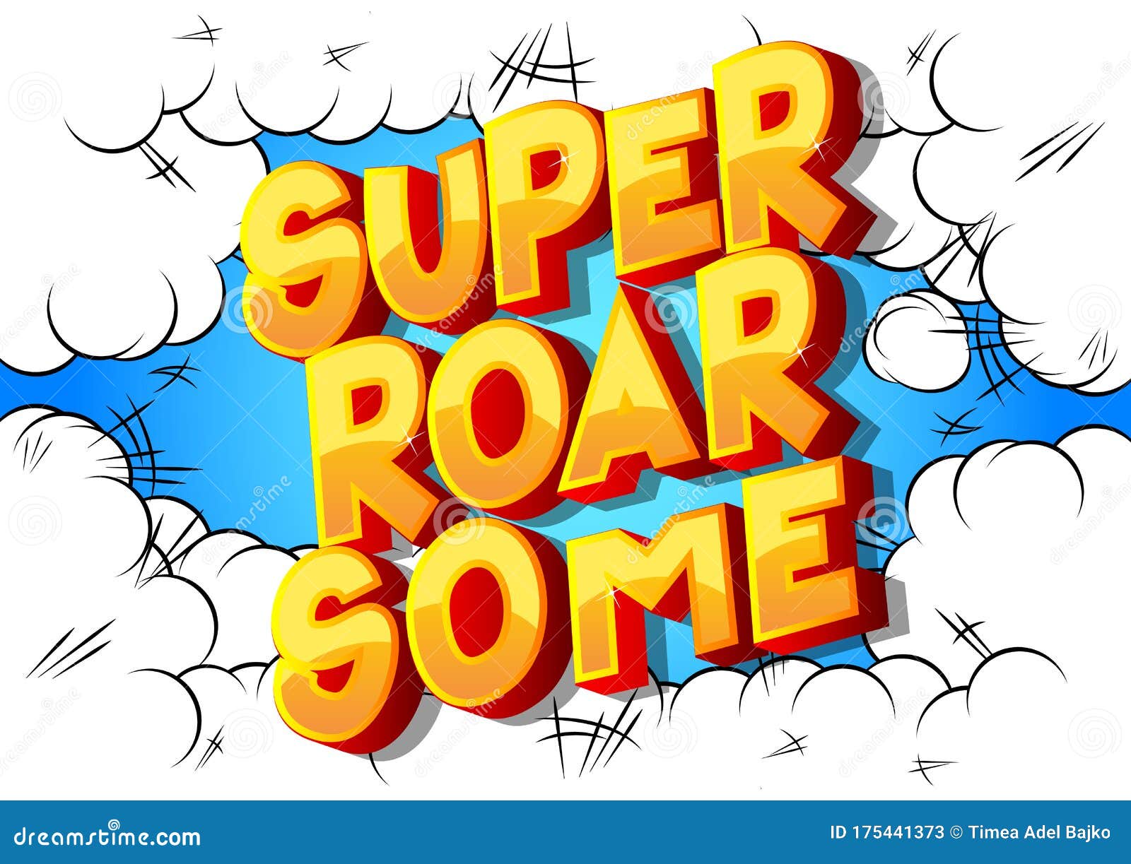 Vector Illustrated Comic Book Style Super Roar Some Text Stock Vector ...
