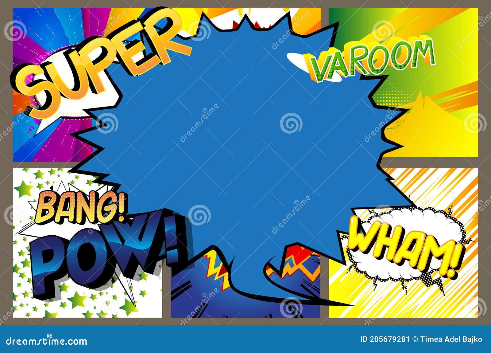 Comic Pop Art Background With Place For Text. Stock Vector ...