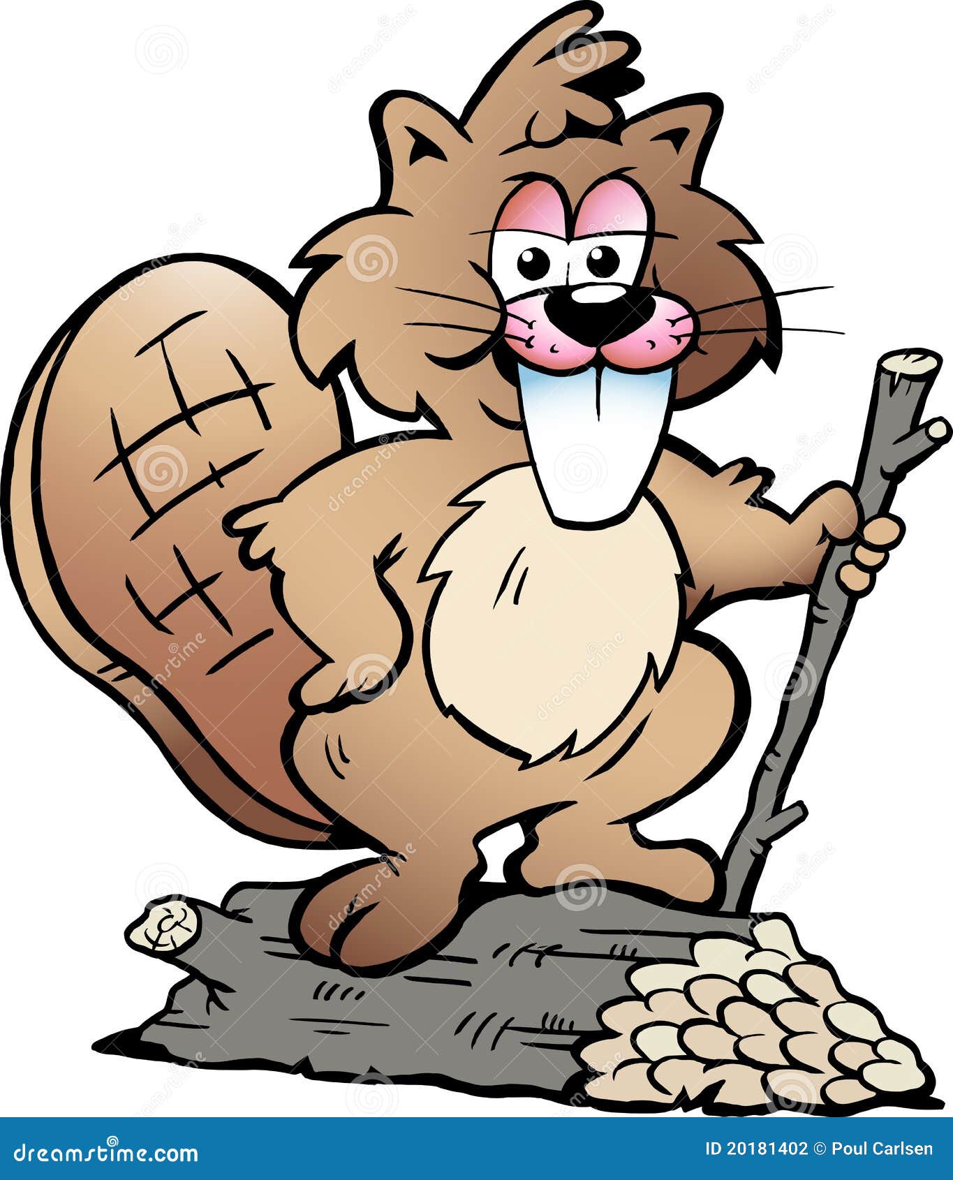 Vector Illustratie Van Een Bever Van Het Knaagdier Vector Illustratie ...