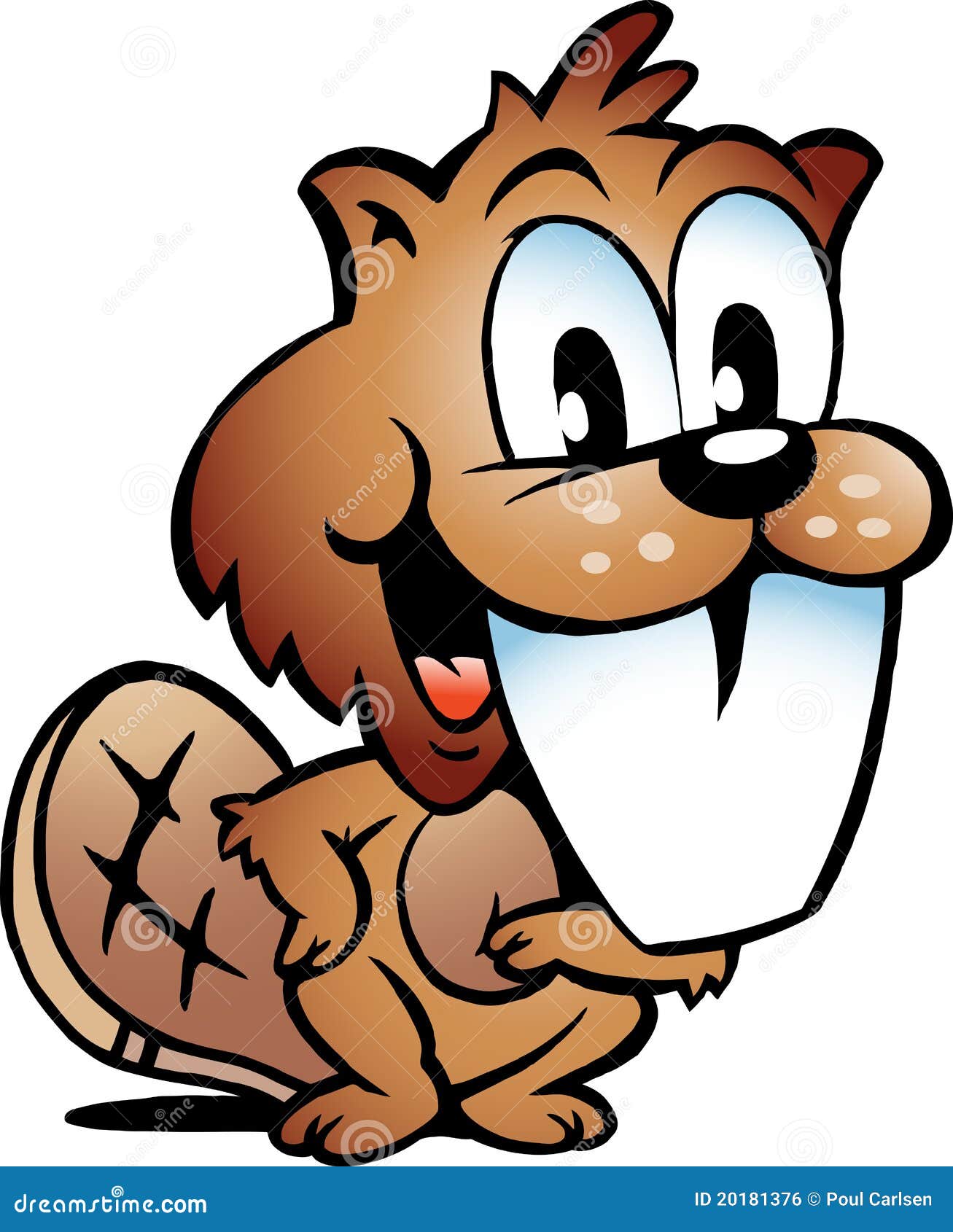 Vector Illustratie Van Een Gelukkige Bever Vector Illustratie ...