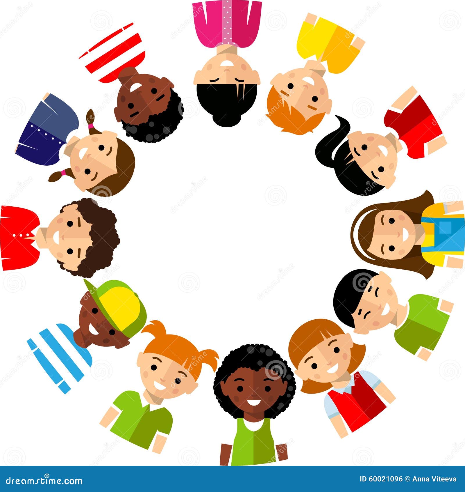 Vector Illustratie Van Multiculturele Kinderen Vector Illustratie ...