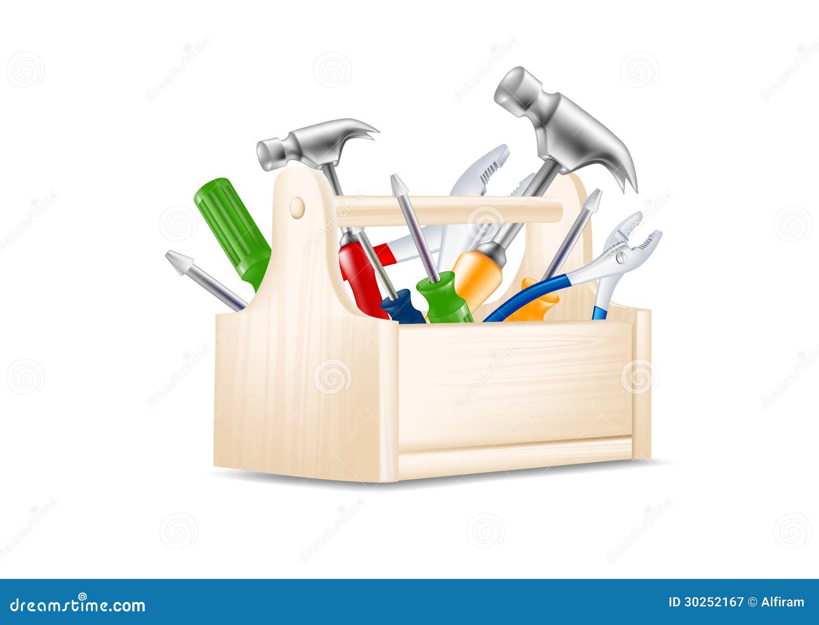 Toolbox Pictogram vector illustratie. Illustration of schroevedraaier ...