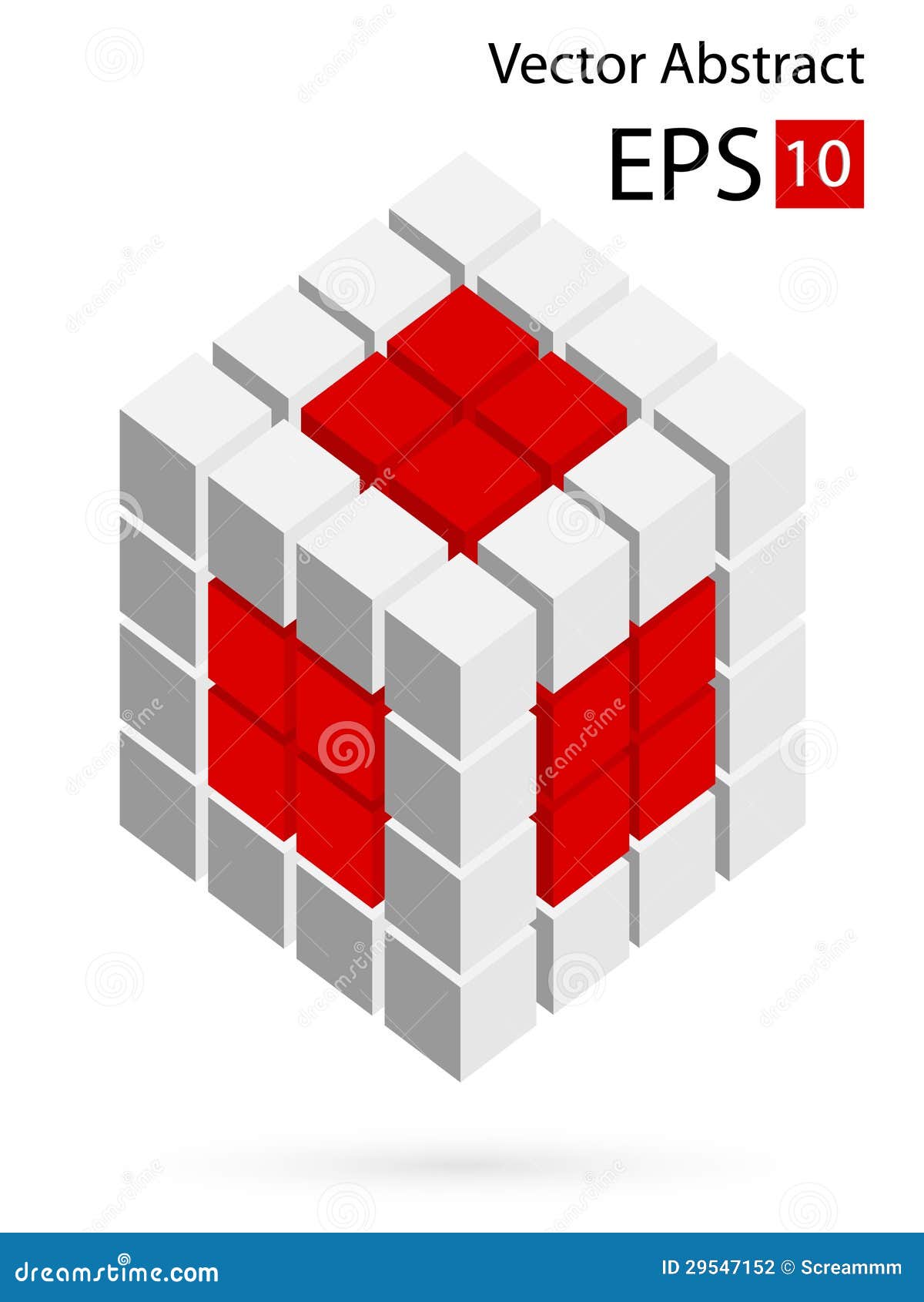 Vector Illustration of 3d Cubes Stock Vector - Illustration of science ...