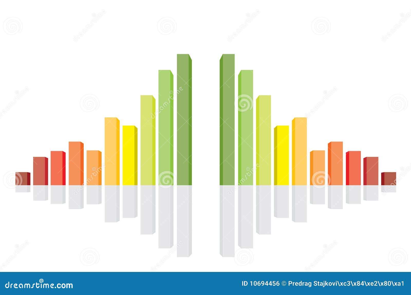 Vector Illustration of 3d Graph Stock Vector - Illustration of interest ...