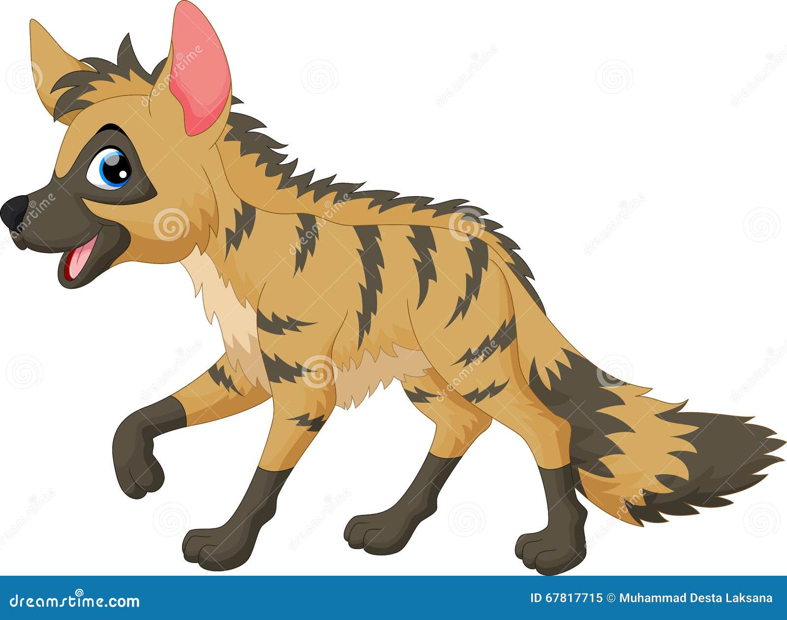 Vector Illustration of Aardwolf Cartoon Stock Illustration ...
