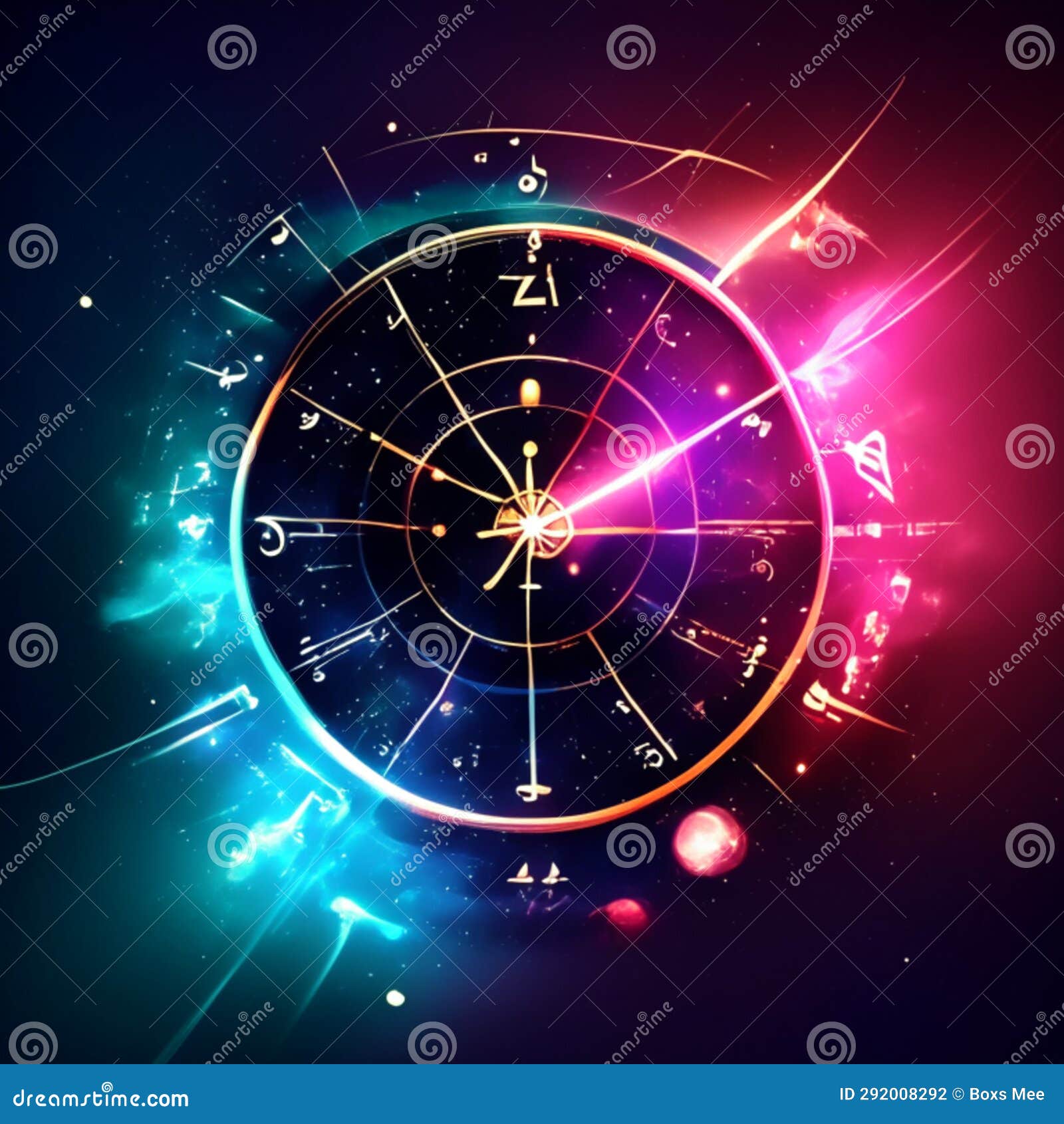 Vector Illustration of an Abstract Background with a Target and a Light ...