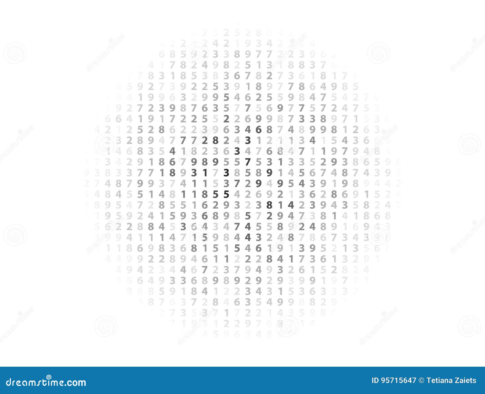 Vector Illustration of Abstract Big Data Numeric Business Background ...