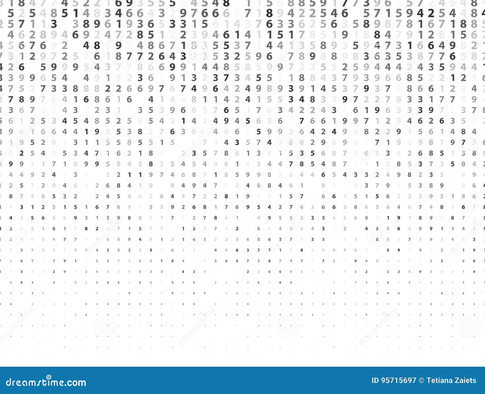 Vector Illustration of Abstract Big Data Numeric Business Background ...