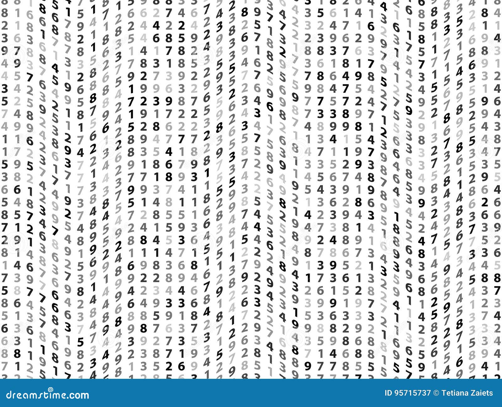 Vector Illustration of Abstract Big Data Numeric Business Background ...