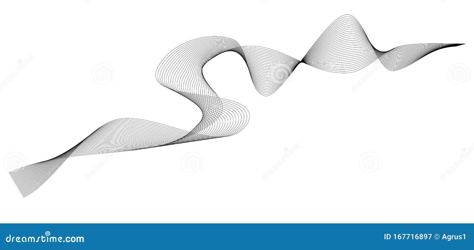 Abstract Black Wave Lines on White Background Stock Vector ...