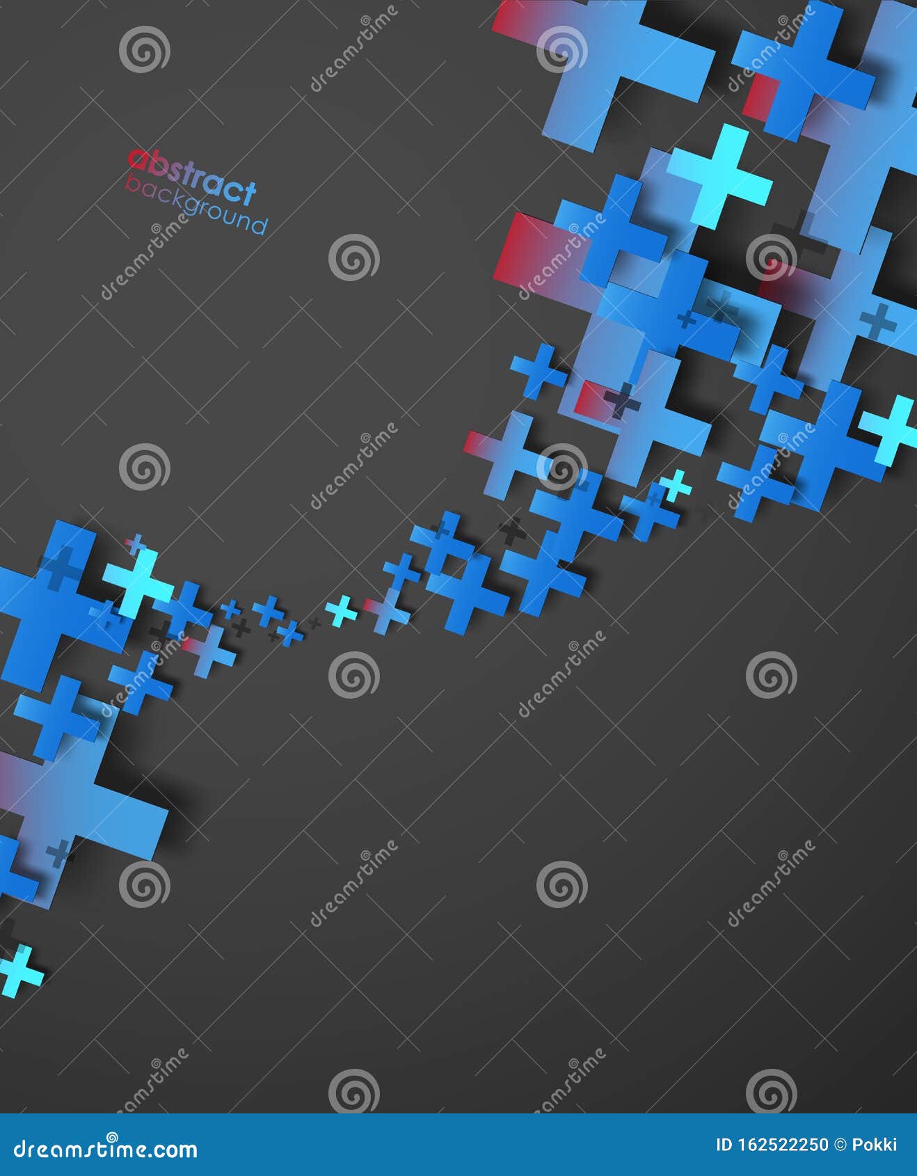 Vector Illustration of Abstract Blue Cross Pattern Stock Vector ...