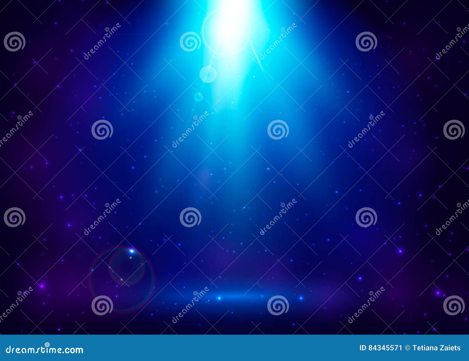 Vector Illustration of Abstract Blue Magic Light Background Stock ...