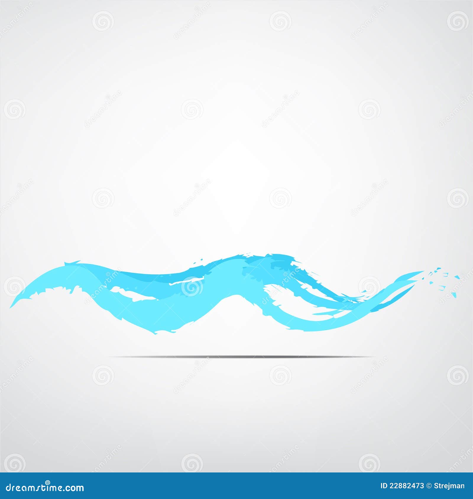 Vector Illustration of Abstract Blue Wave Stock Vector - Illustration ...