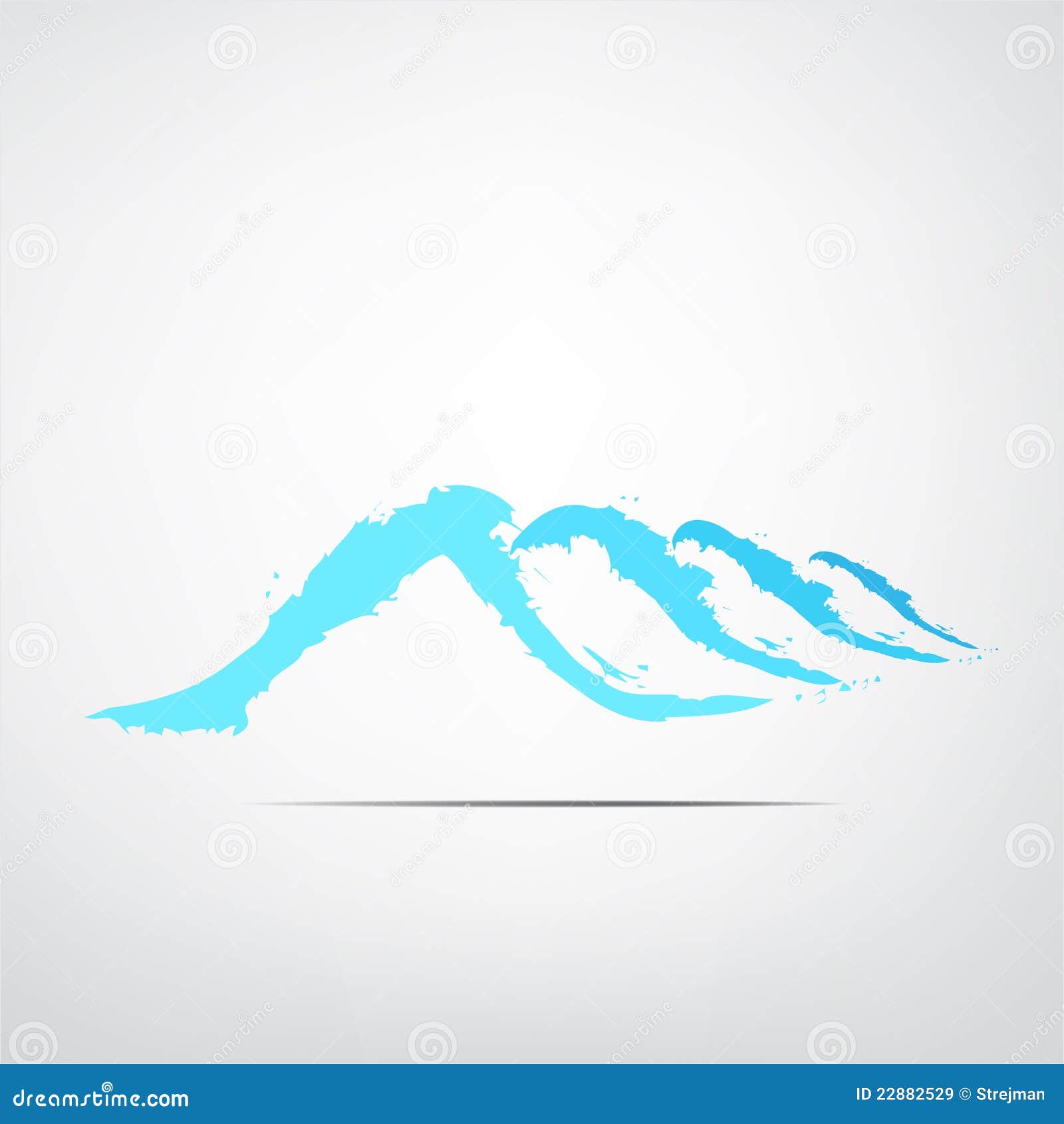 Vector Illustration of Abstract Blue Wave Stock Vector - Illustration ...