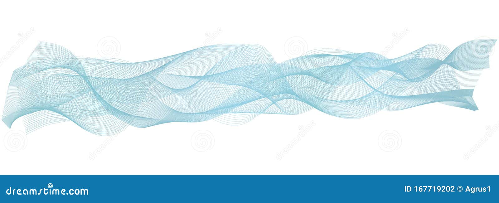 Abstract Blue Wave Lines on White Background Stock Vector ...