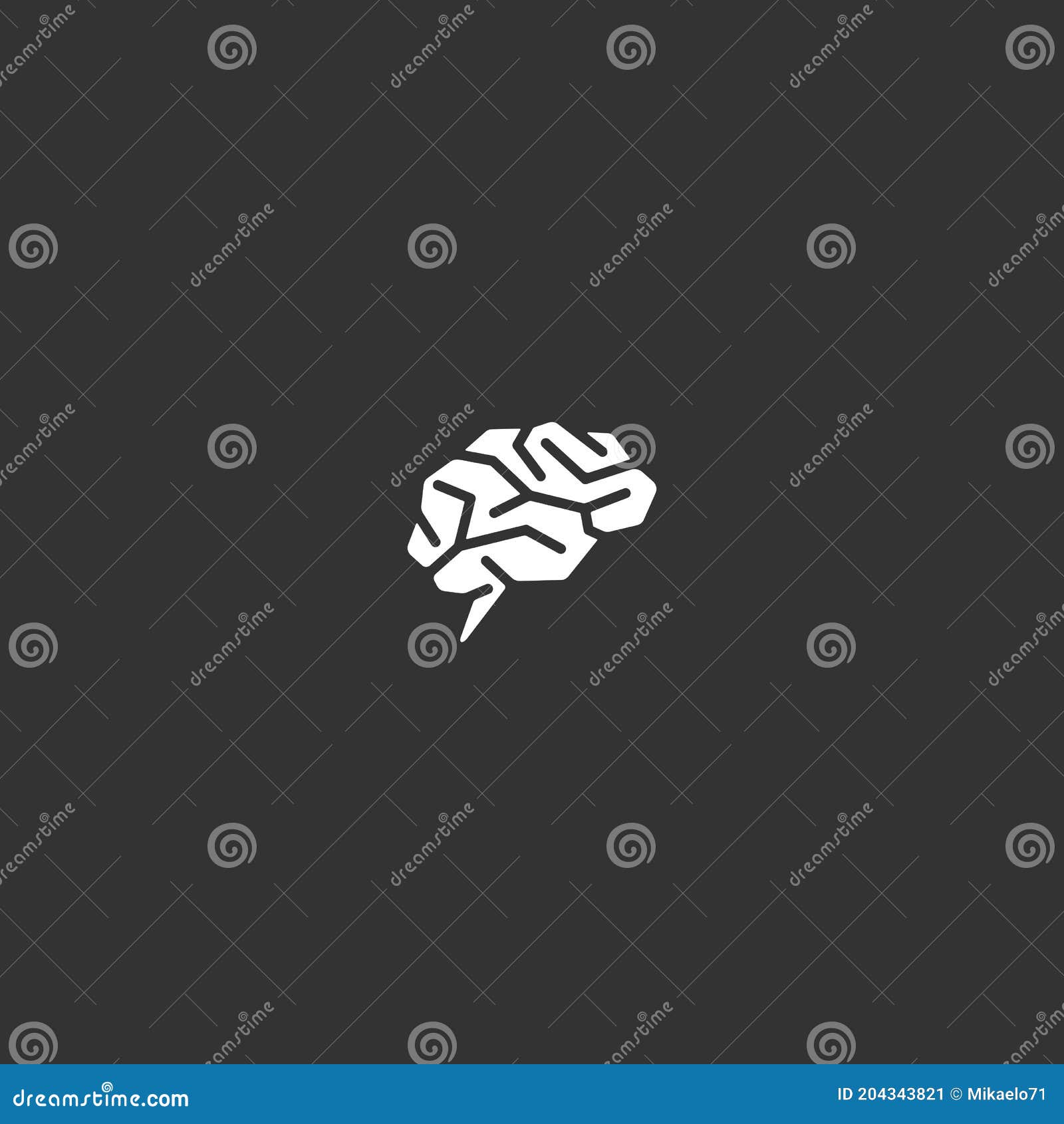 Abstract brain logo stock vector. Illustration of business - 204343821