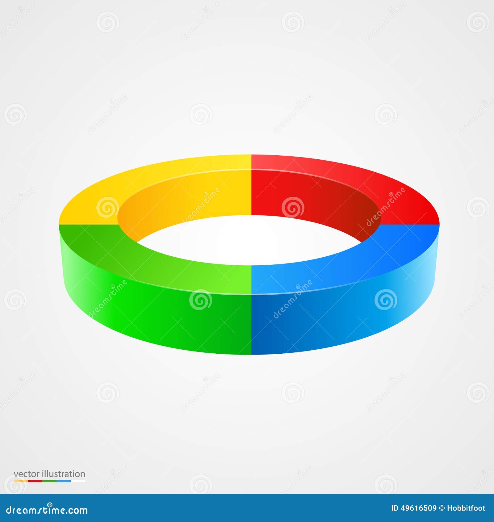 Vector Illustration of Abstract Colorful 3d Circle Stock Vector ...