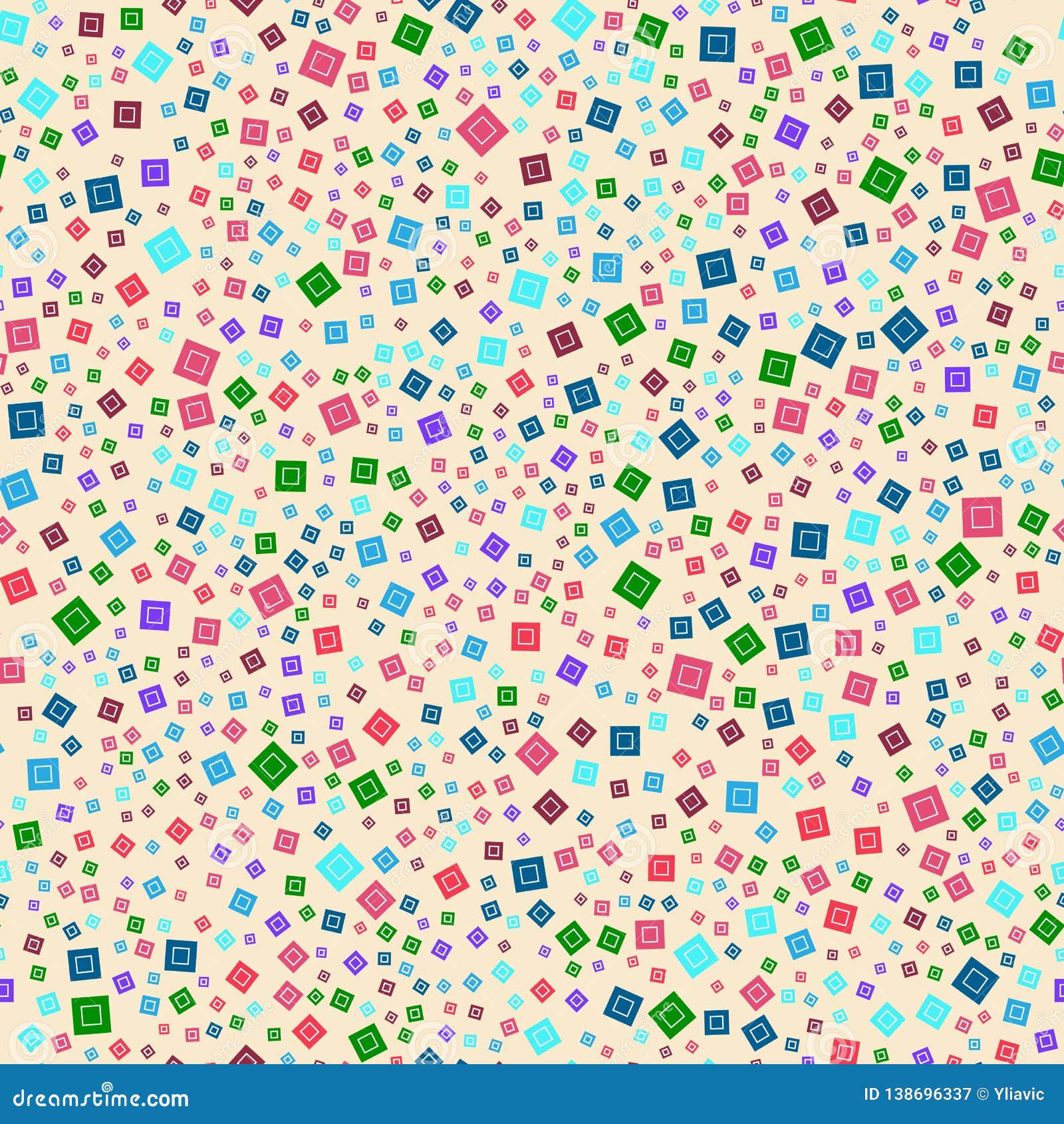 Vector Illustration of Abstract Colorful Square Pattern Background ...