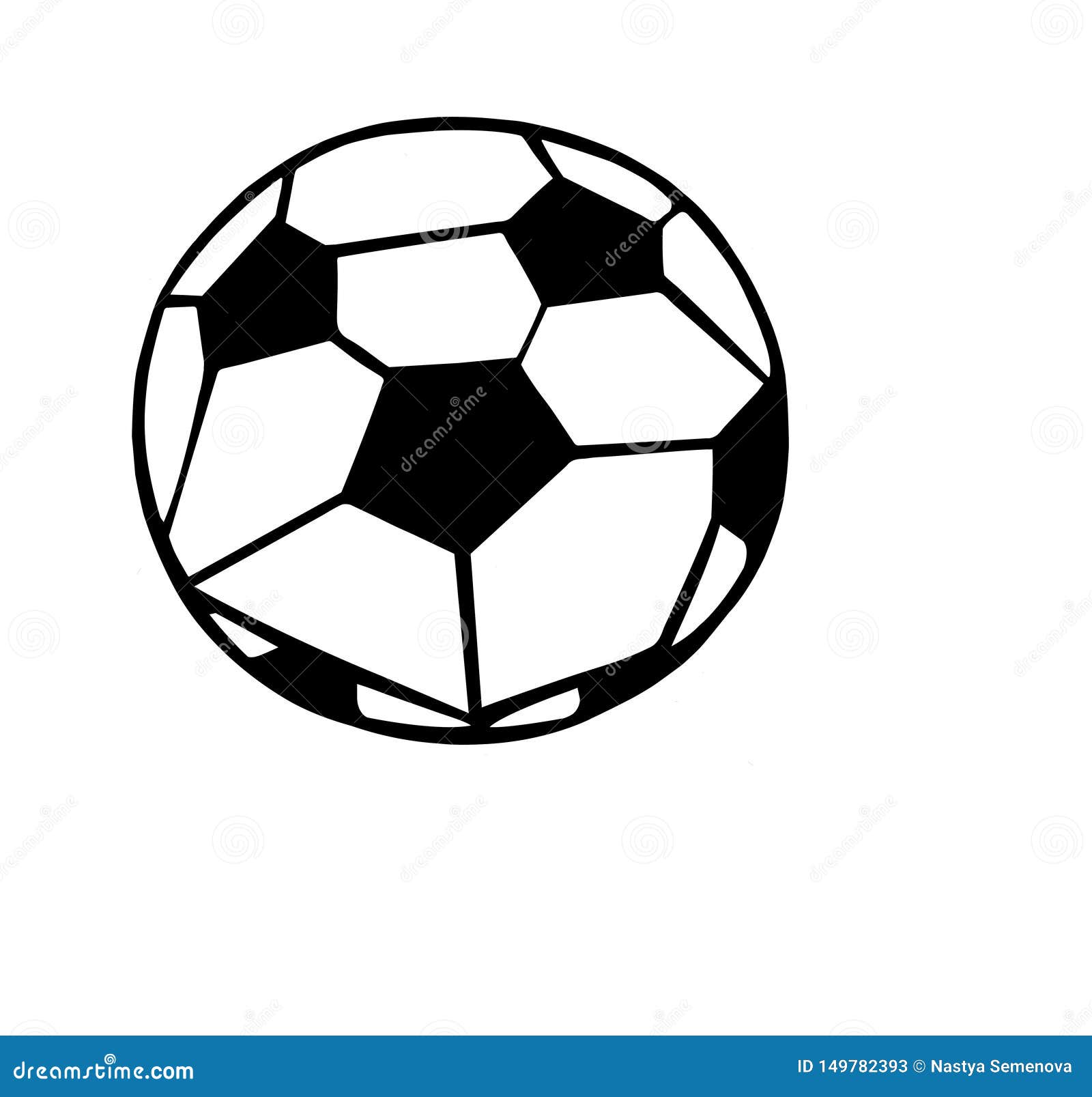Vector Illustration of the Abstract Contour Soccer Ball Stock Vector ...