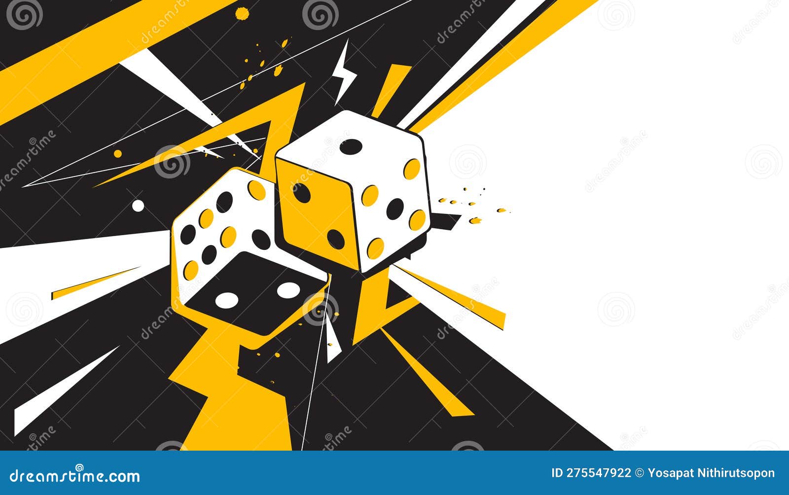 Vector Illustration of Abstract Dice Design Element Stock Vector ...