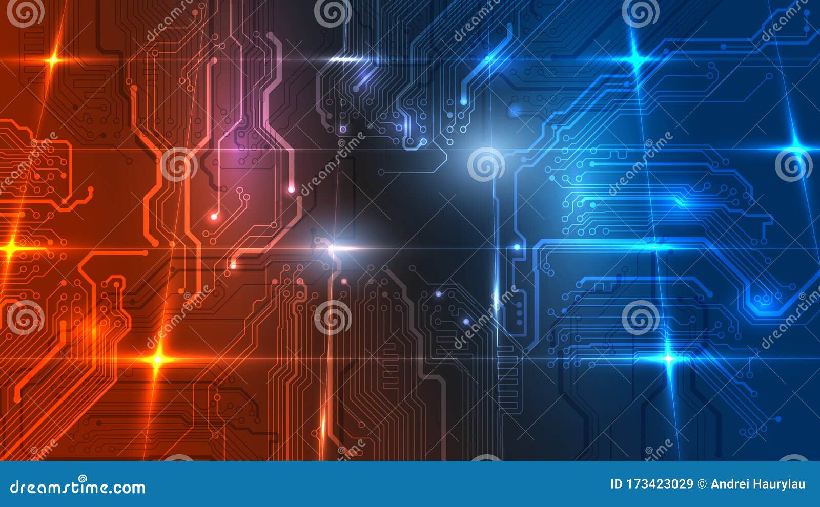 Vector Illustration of Abstract Electrical Board, Circuit. Abstract ...