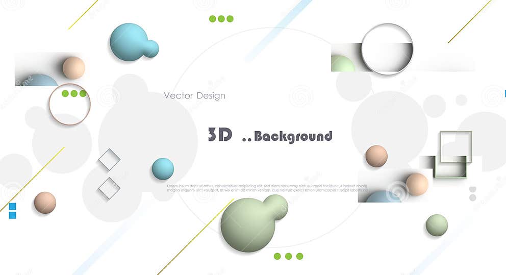 Vector, Illustration Abstract Element with Dynamic 3d Shape, Gradient ...