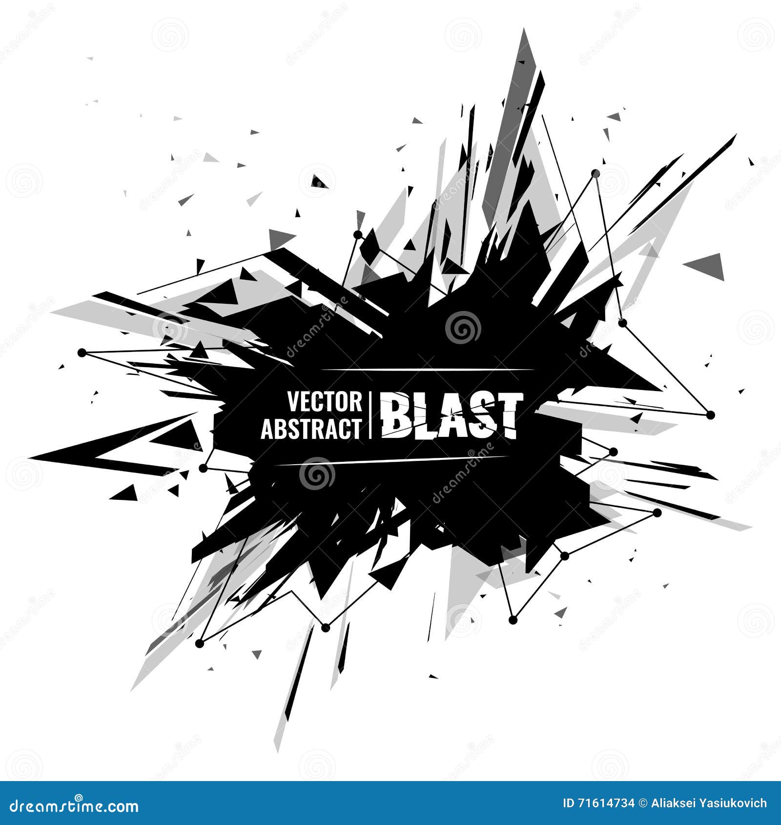 Vector Illustration of an Abstract Explosion. Stock Vector ...