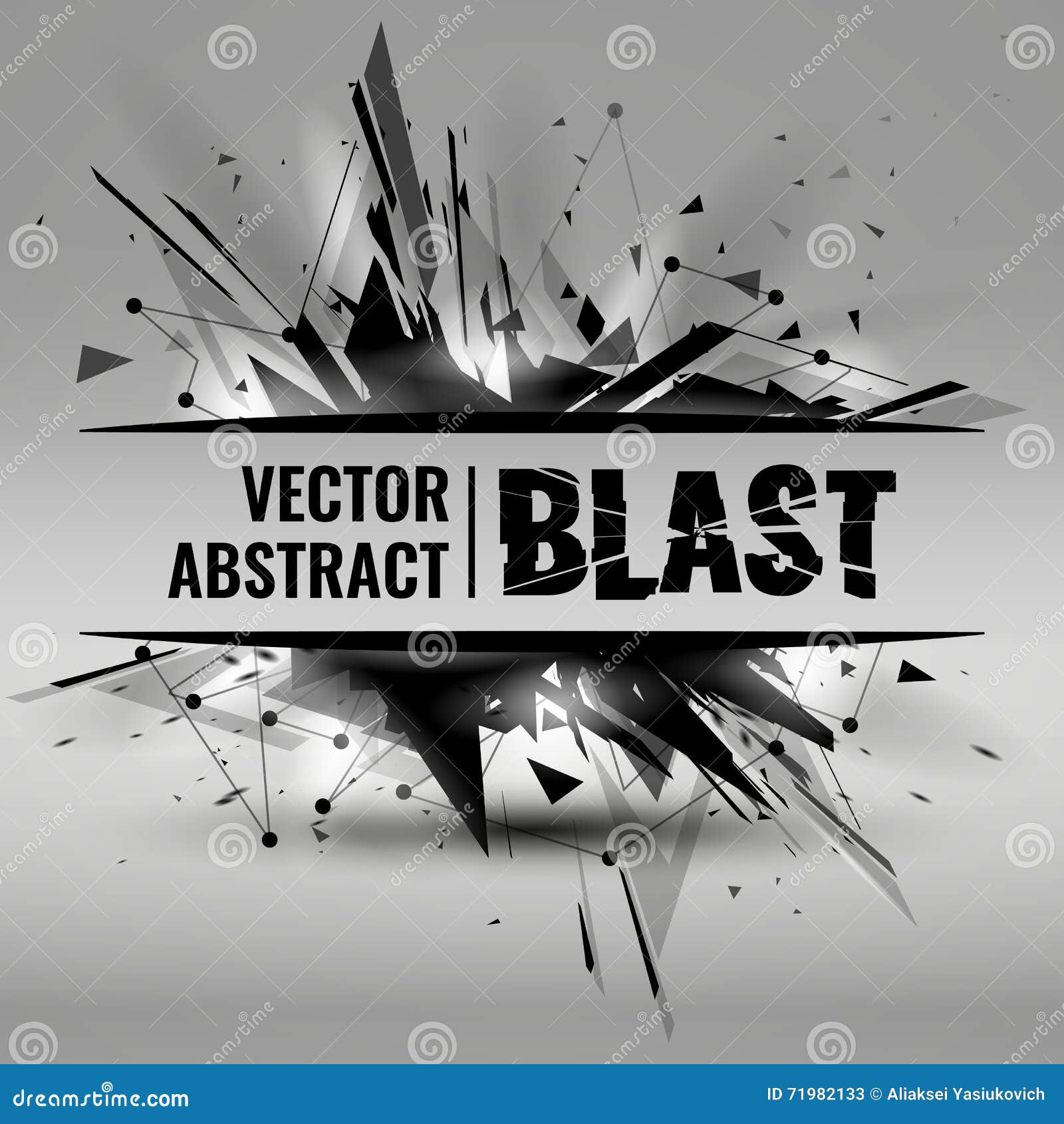 Vector Illustration of an Abstract Explosion. Stock Vector ...