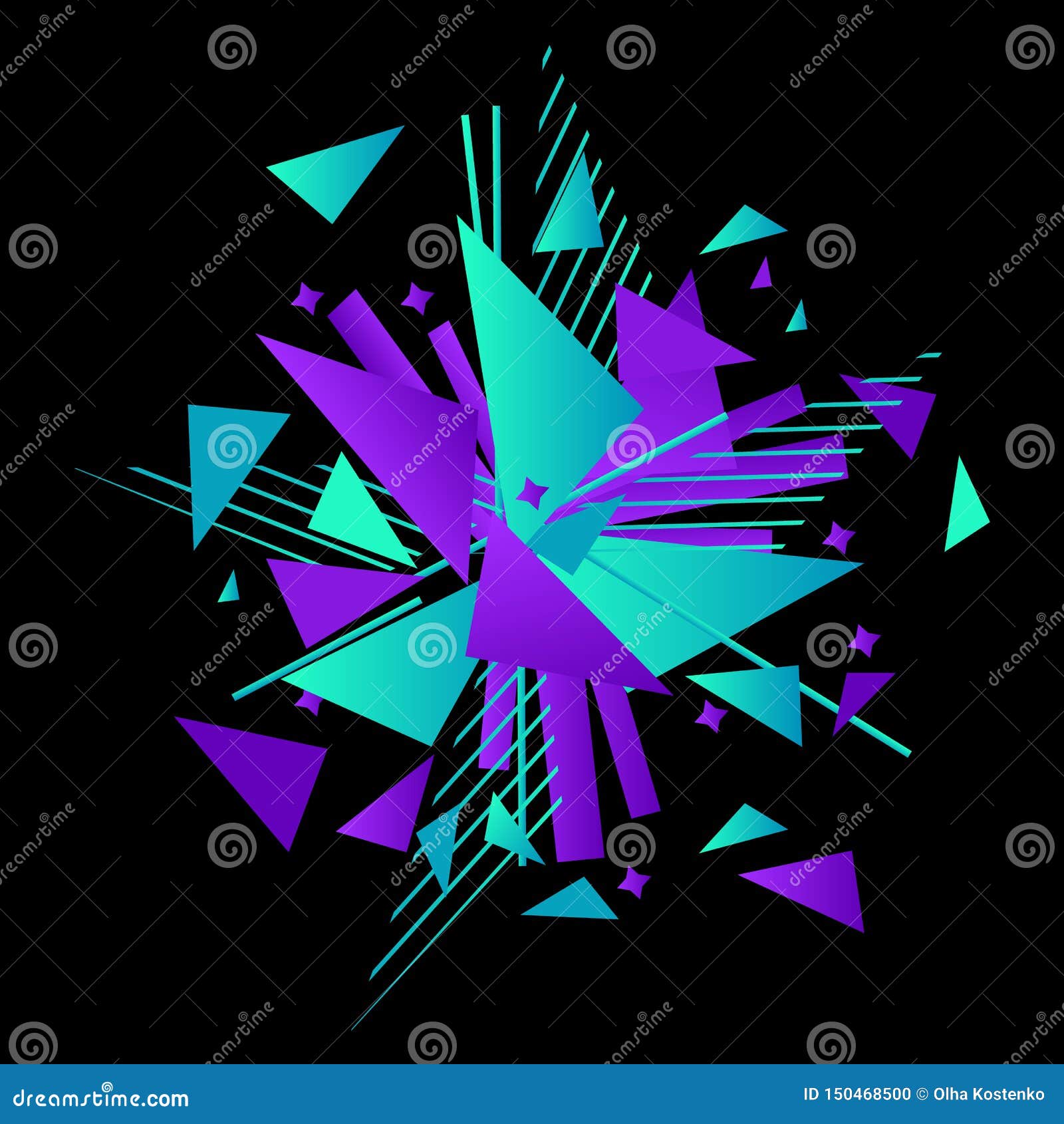 Abstract Explosion Template. Modern Background Stock Vector ...