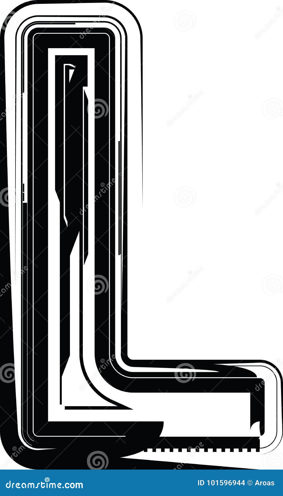 Abstract Letter L stock vector. Illustration of lettering - 101596944