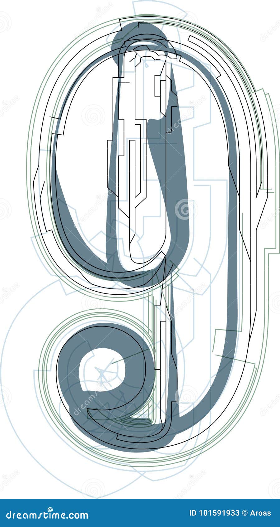 Abstract Number 9 stock vector. Illustration of pattern - 101591933