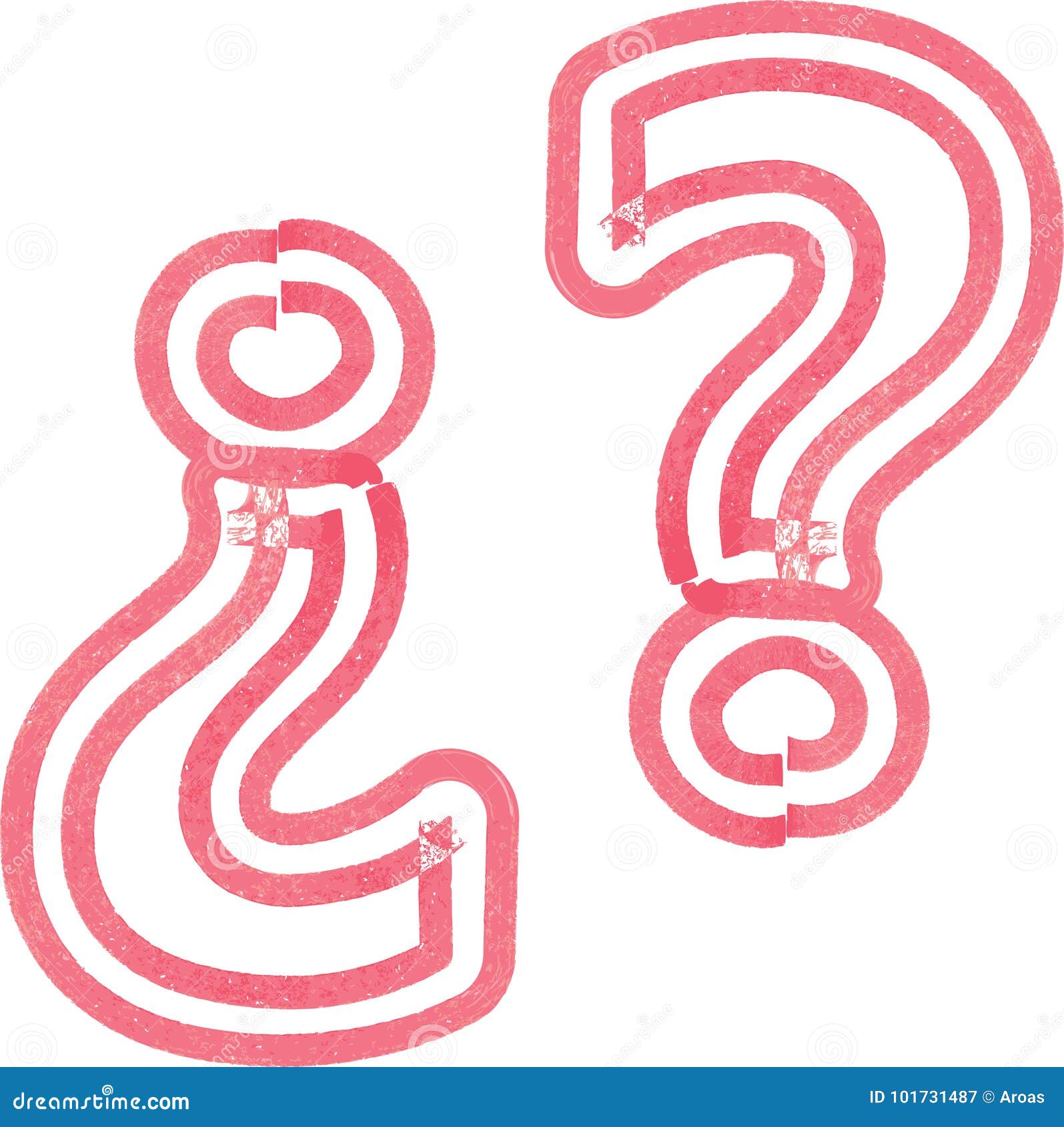 Abstract Question Mark Symbol Made with Red Marker Stock Vector ...
