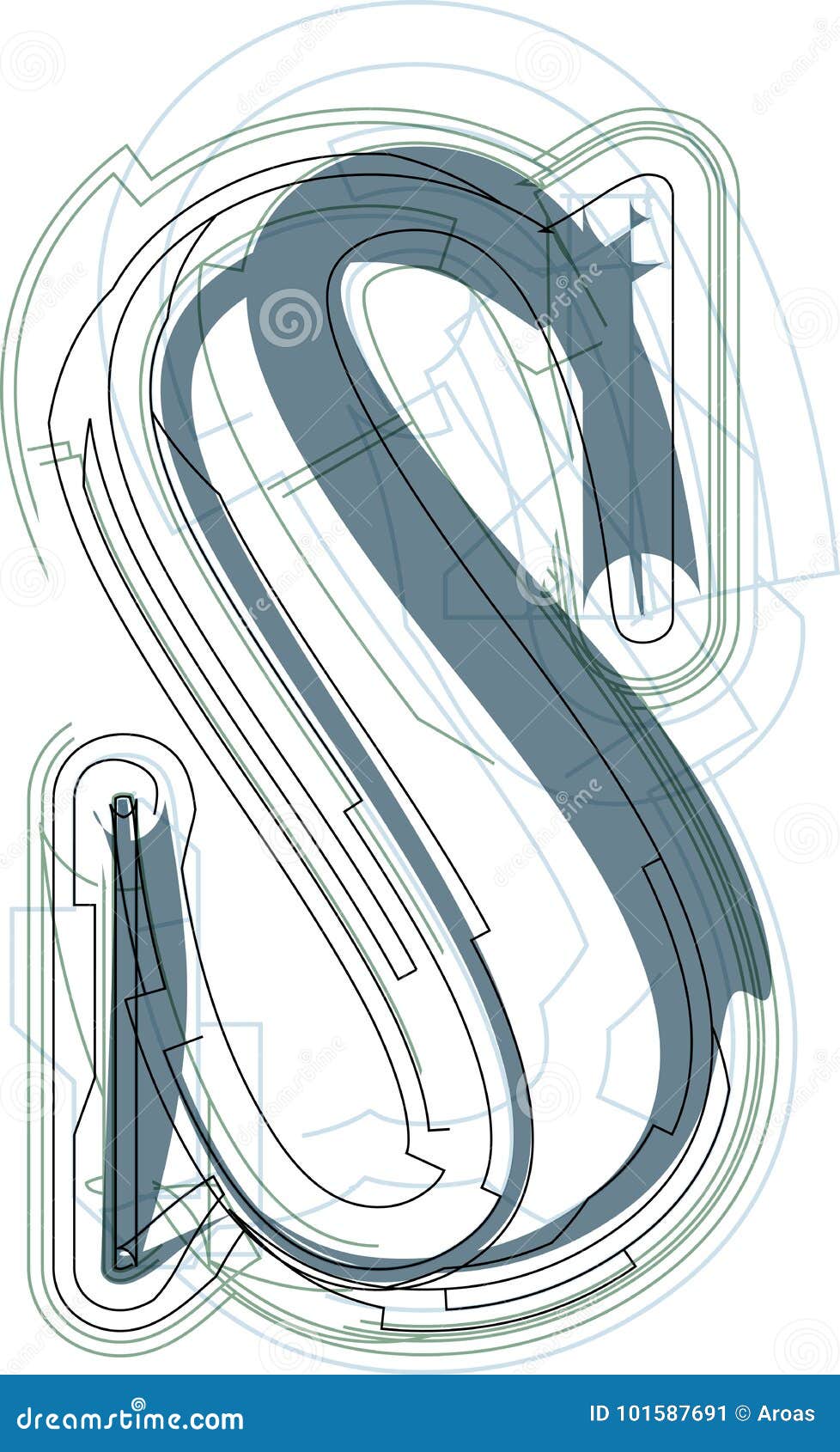 Font illustration LETTER s stock vector. Illustration of education ...