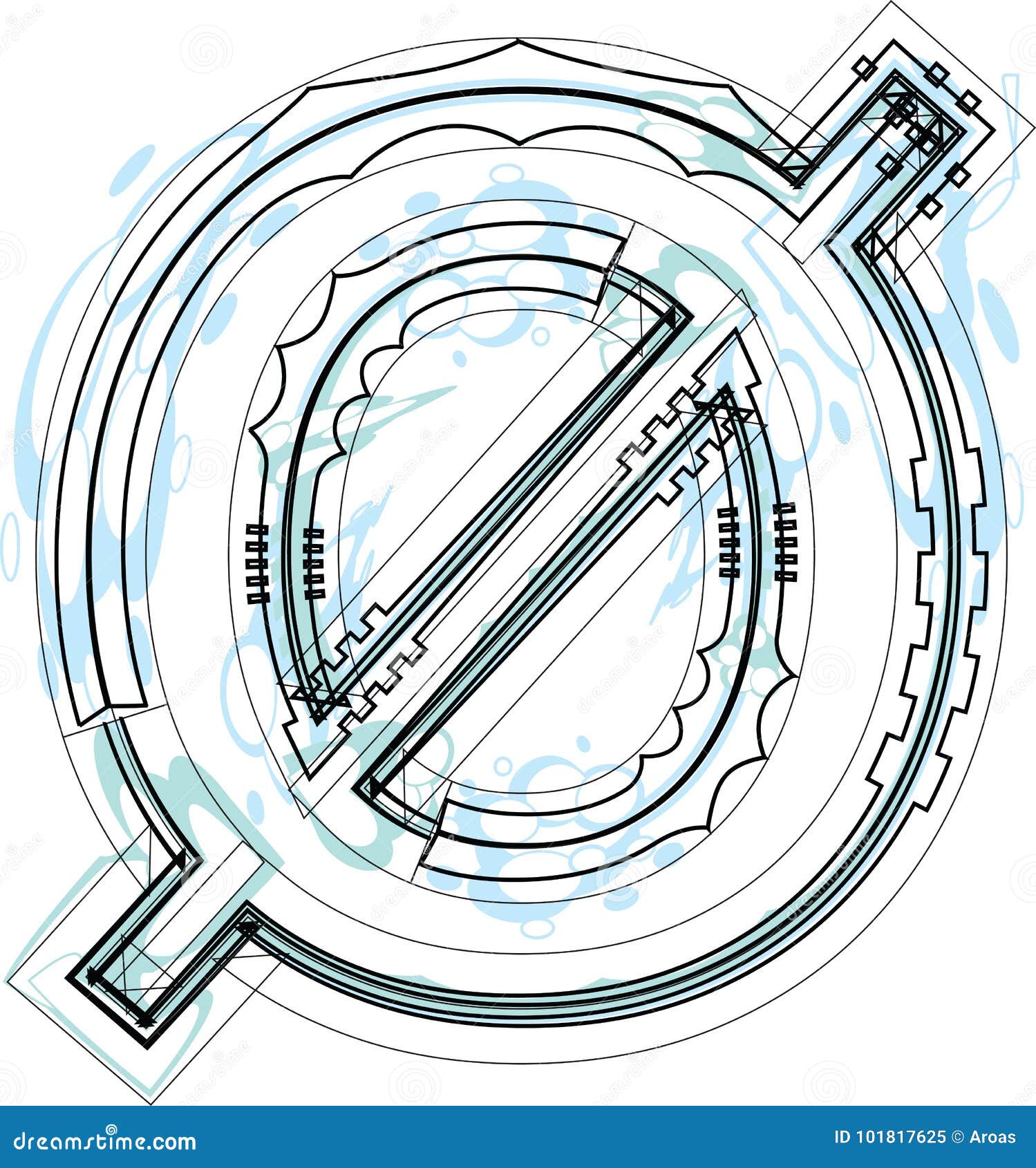 Font illustration NUMBER 0 stock vector. Illustration of design - 101817625