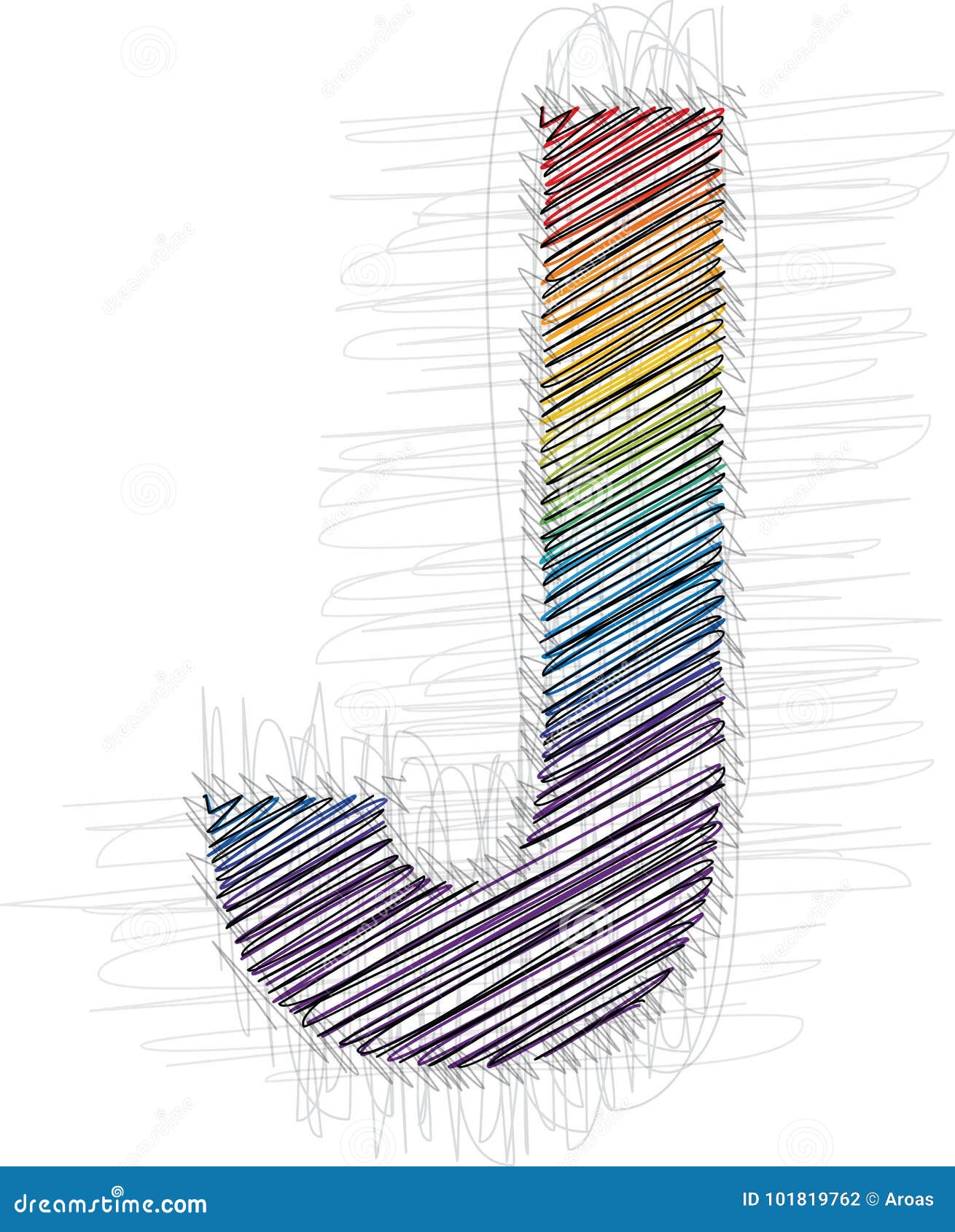 Hand draw font LETTER J stock vector. Illustration of pattern - 101819762