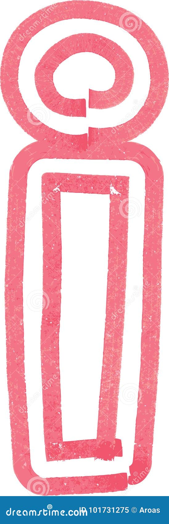 Lowercase Letter I Drawing with Red Marker Stock Vector - Illustration ...