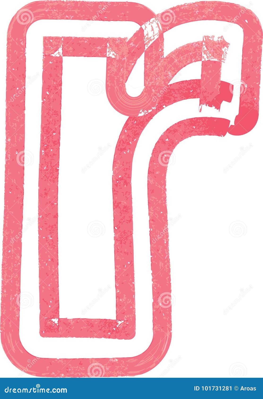 Lowercase Letter R Drawing with Red Marker Stock Vector - Illustration ...