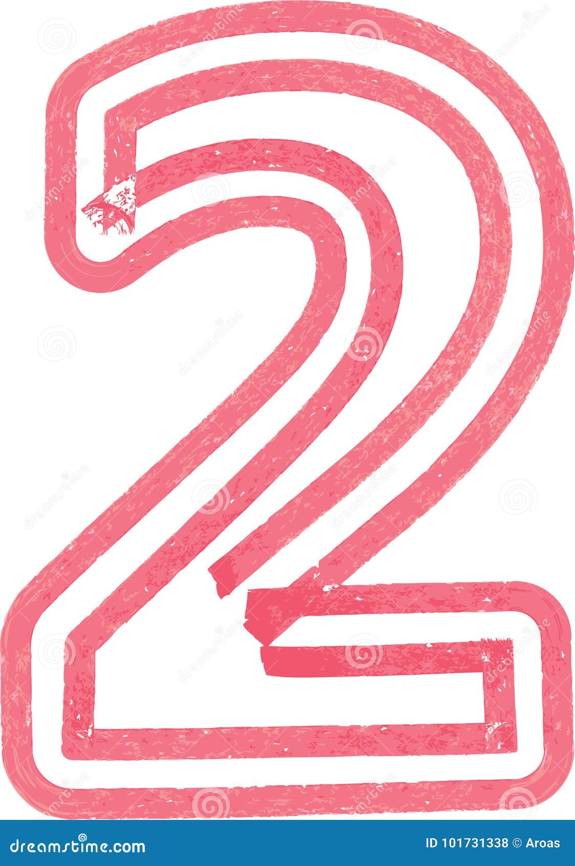 Number 2 Vector Illustration Stock Vector - Illustration of character ...