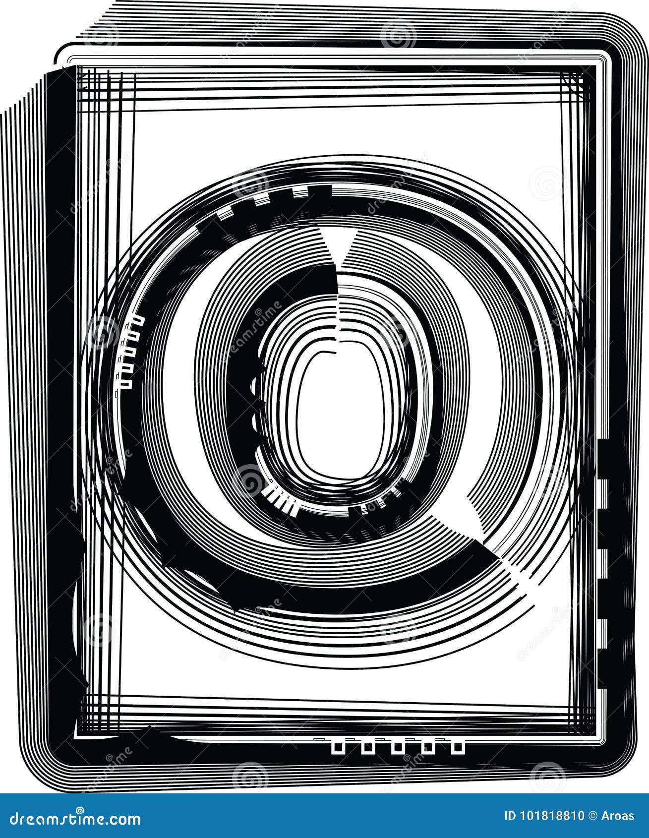 Striped font LETTER o stock vector. Illustration of line - 101818810