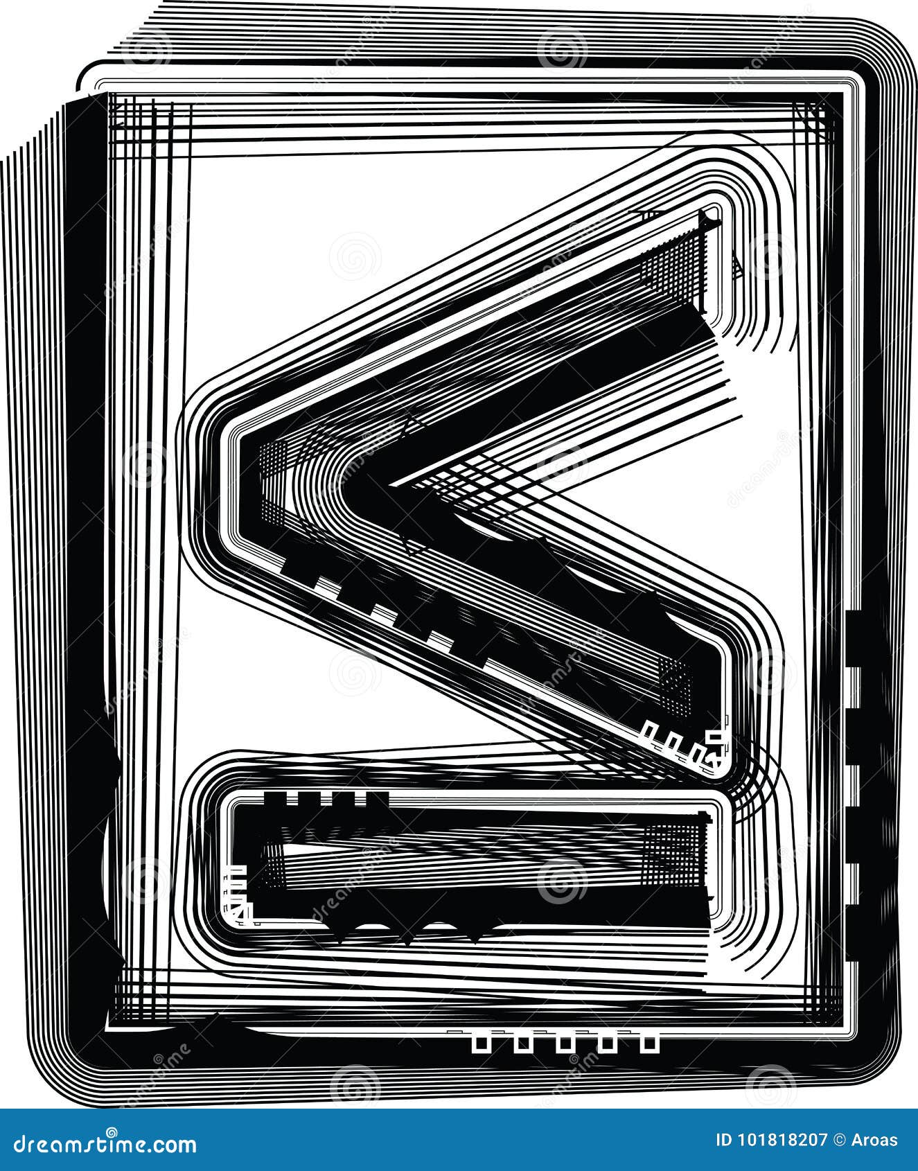 Striped Symbol stock vector. Illustration of pattern - 101818207