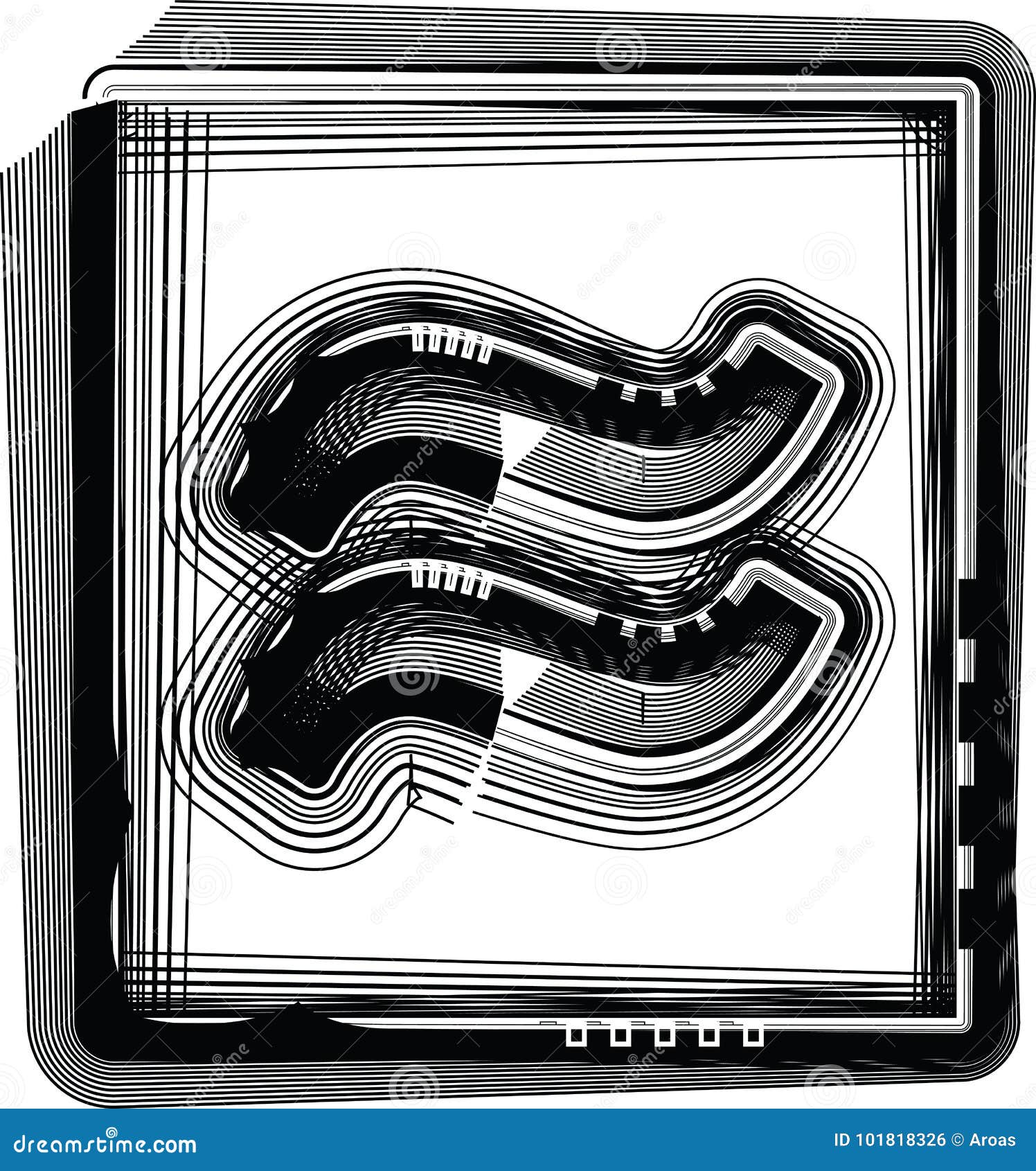 Striped Symbol stock vector. Illustration of element - 101818326